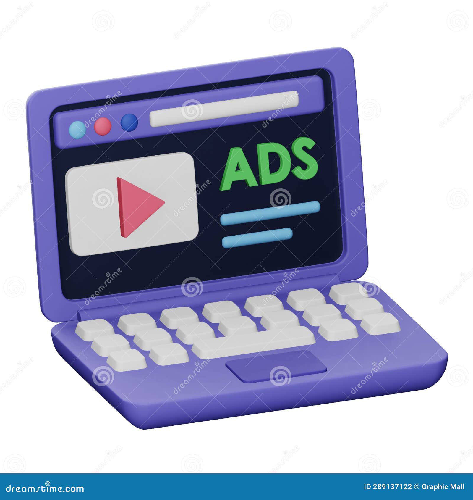 Marketing Ads 3d Rendering Isometric Icon. Stock Vector - Illustration ...