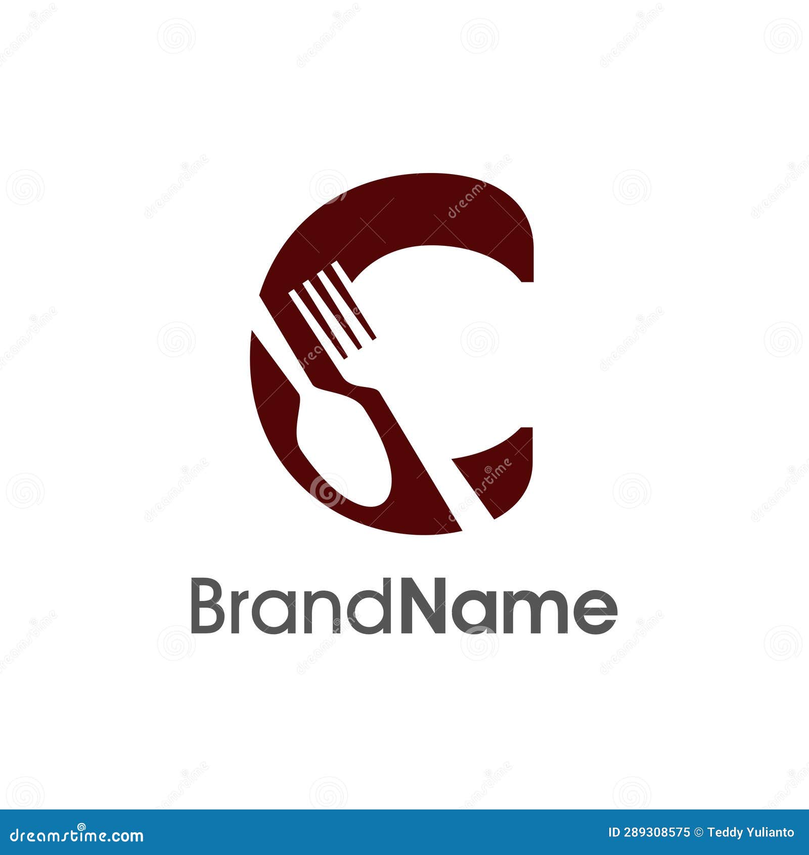 Initial C Fork and Spoon Logo Stock Vector - Illustration of chef ...