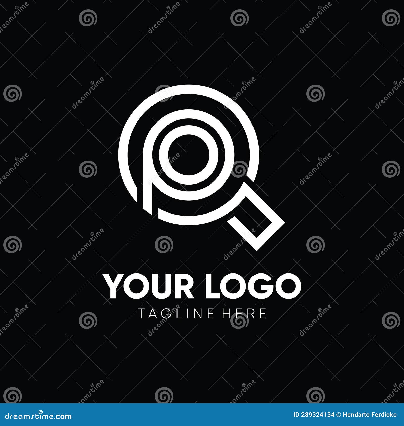 Letter P Magnifying Glass Logo Design Vector Icon Graphic Stock Vector ...