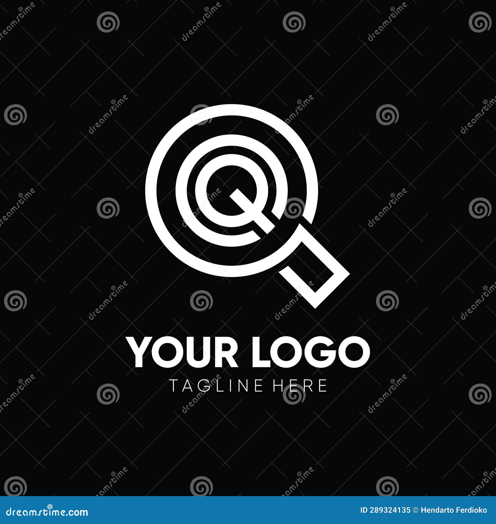 Letter Q Magnifying Glass Logo Design Vector Icon Graphic Stock Vector ...