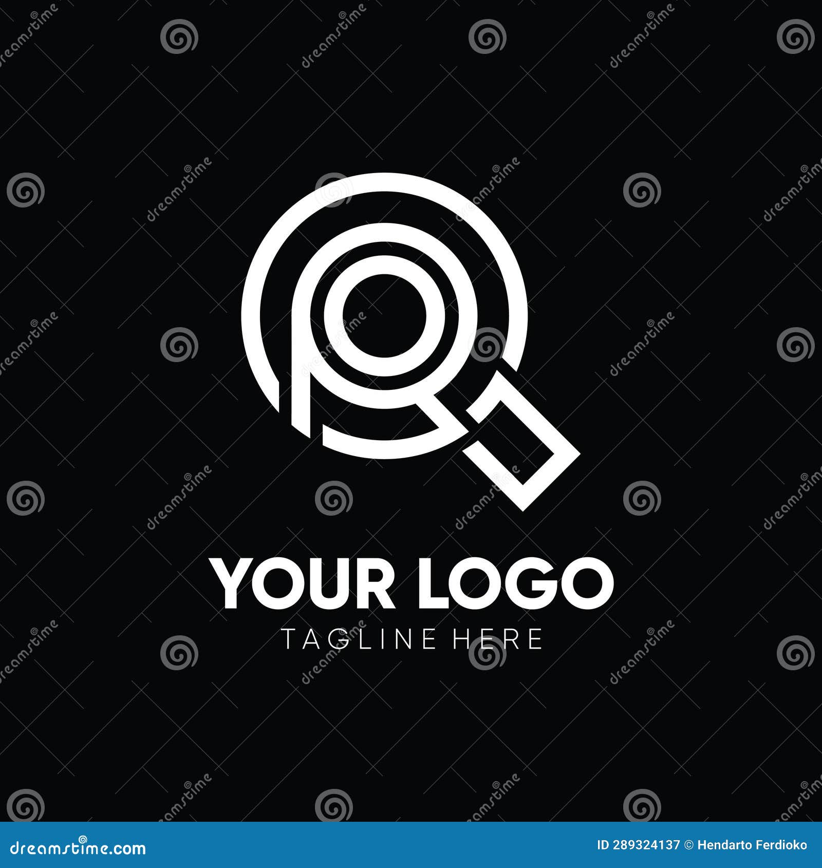 Letter R Magnifying Glass Logo Design Vector Icon Graphic Stock Vector ...