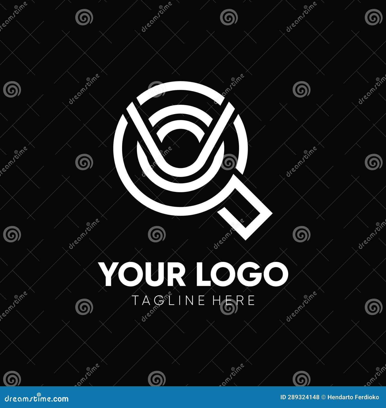 Letter V Magnifying Glass Logo Design Vector Icon Graphic Stock Vector ...