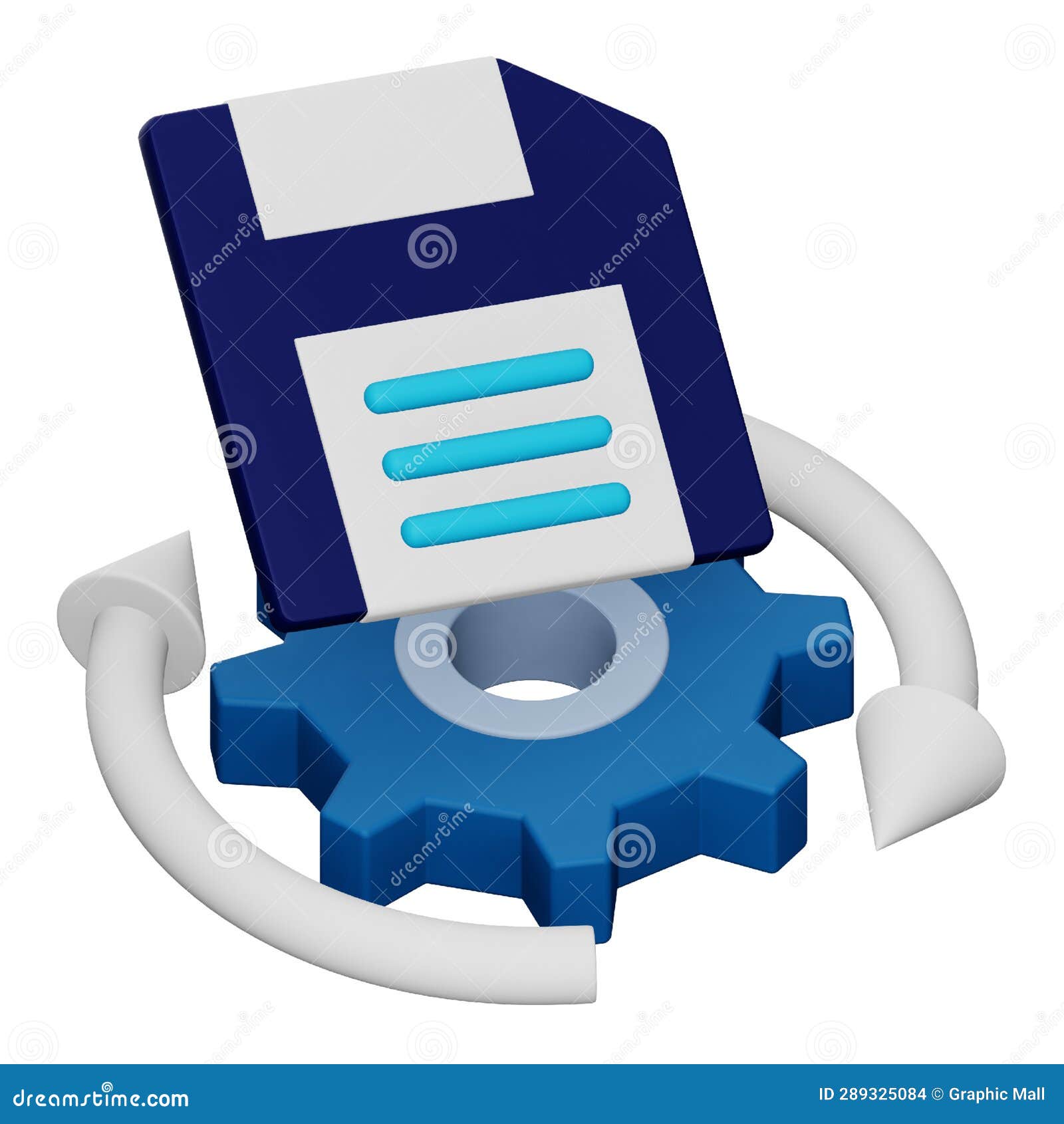 Data Error Recovery 3d Rendering Isometric Icon. Stock Vector ...