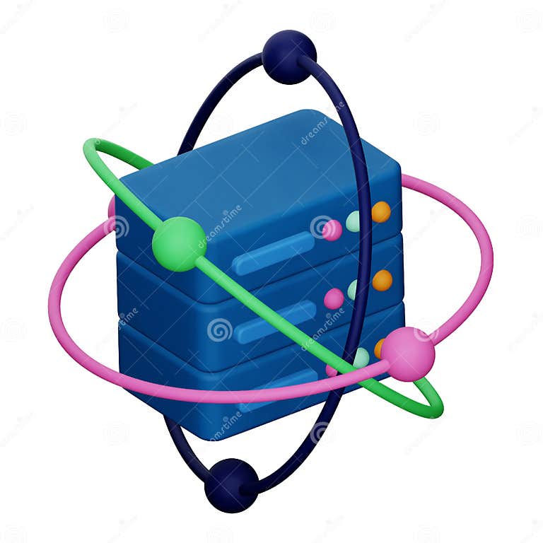 Data Science 3d Rendering Isometric Icon. Stock Illustration ...