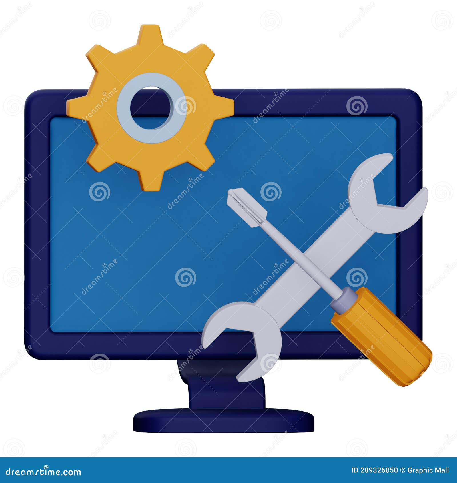 Web Service 3d Rendering Isometric Icon. Stock Vector - Illustration of ...