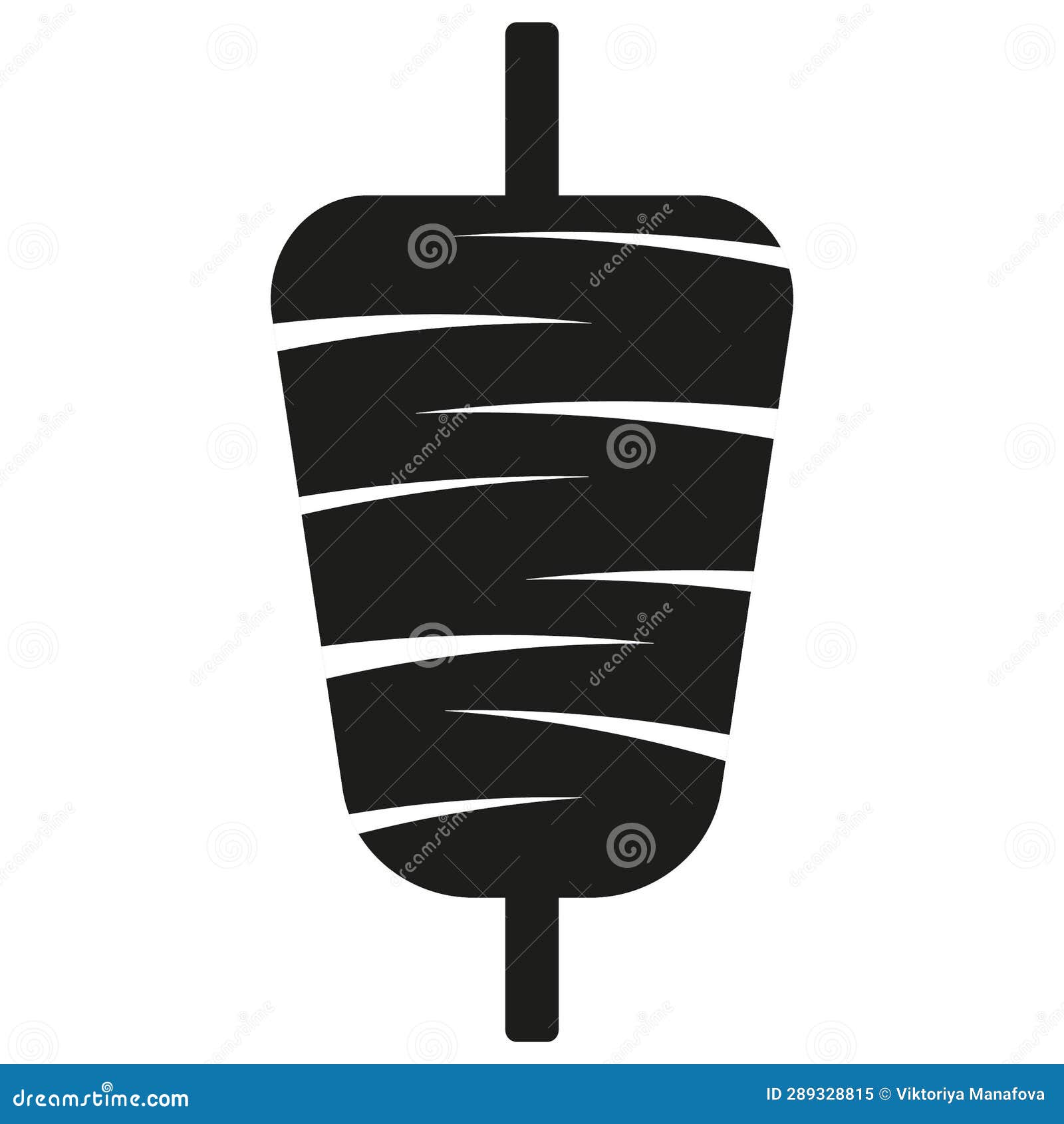 Turkish doner stock vector. Illustration of kebab, design - 289328815