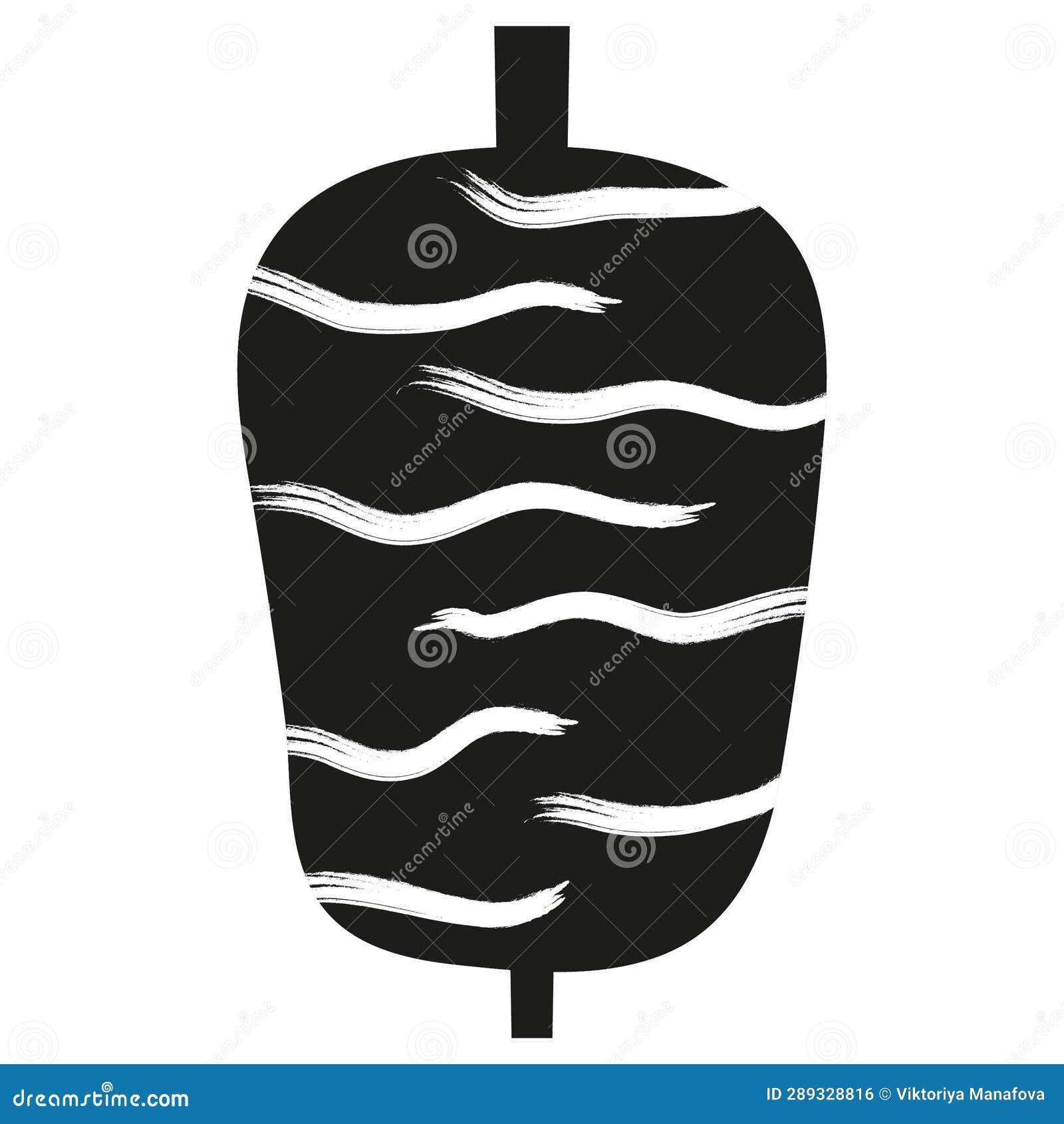 Turkish doner stock illustration. Illustration of grilled - 289328816