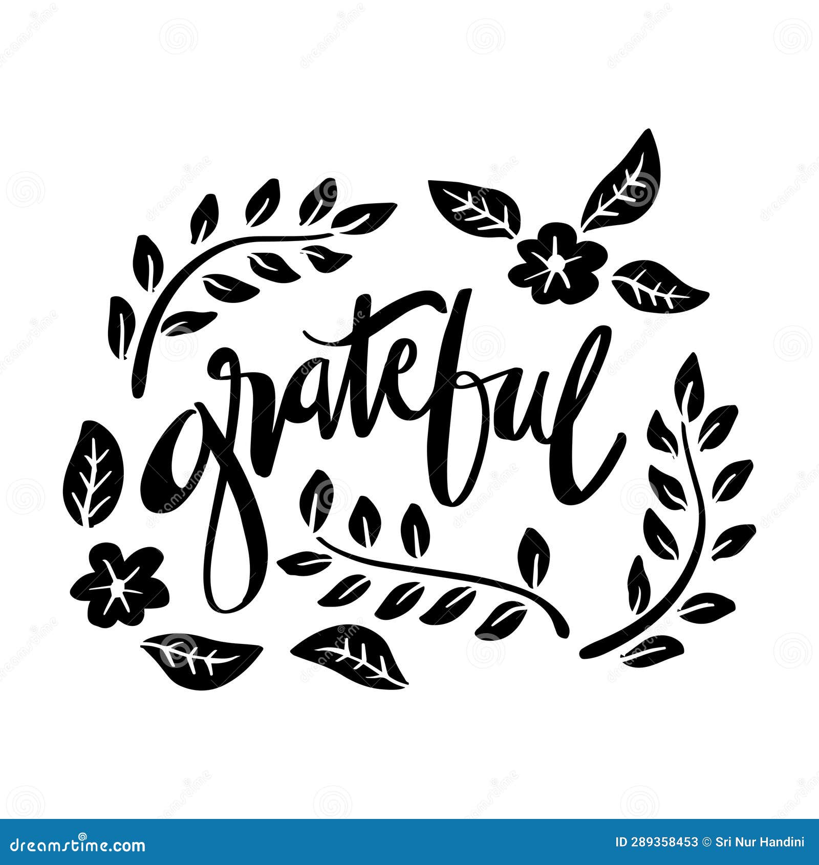 Grateful hand lettering. stock illustration. Illustration of letter ...