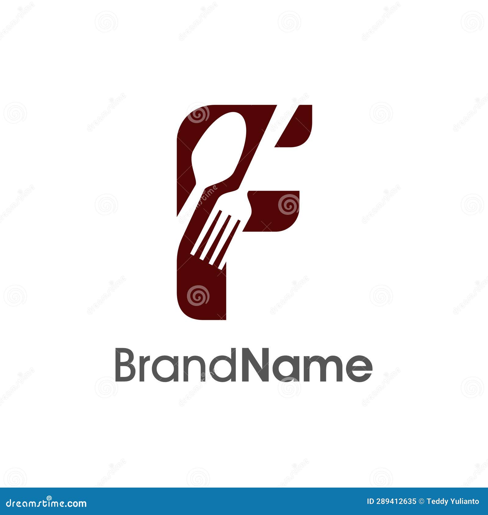 Initial F Fork and Spoon Logo Stock Vector - Illustration of market ...