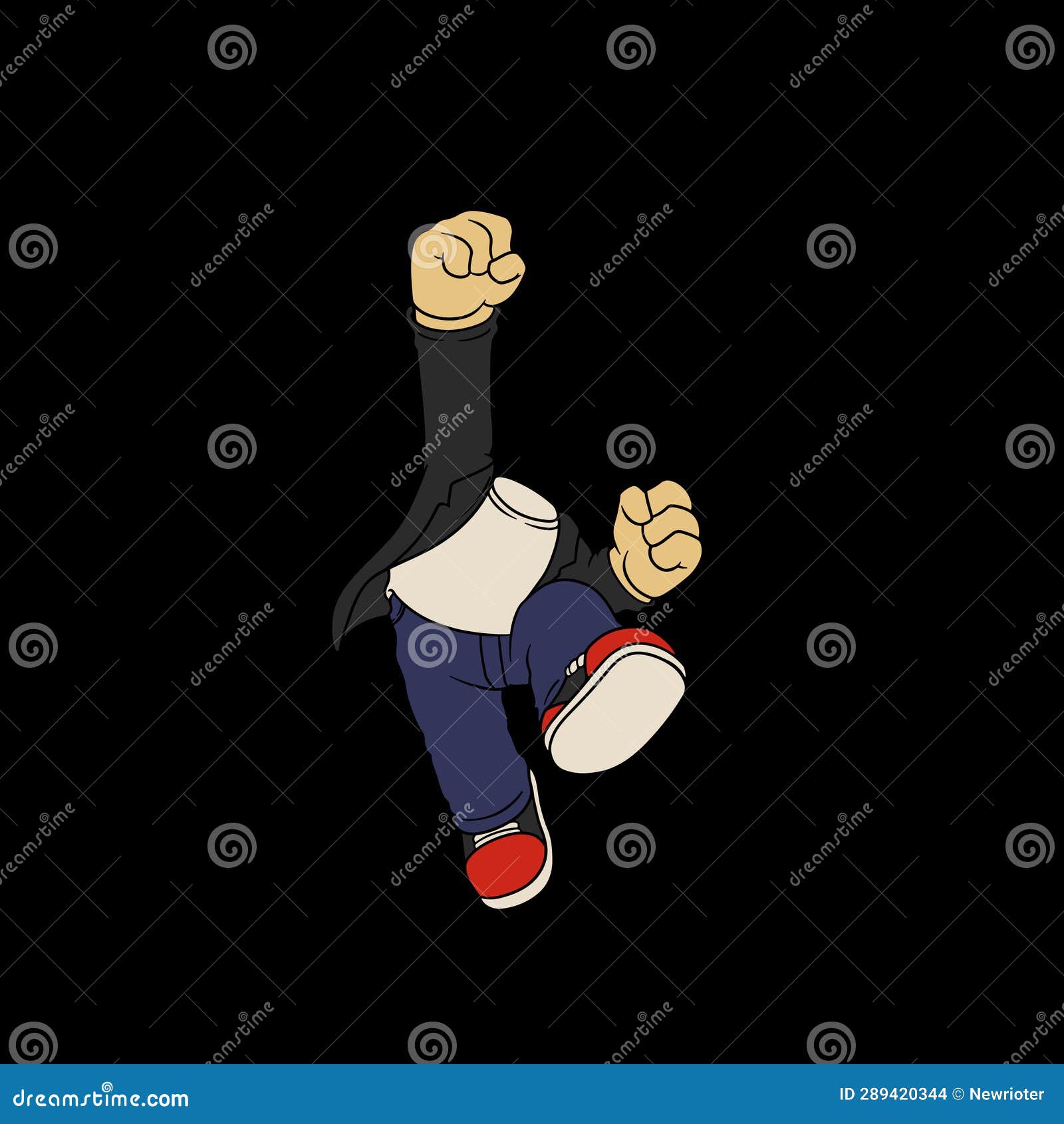 Body Language Cartoon Character Mascot Vintage Vector Stock Vector ...