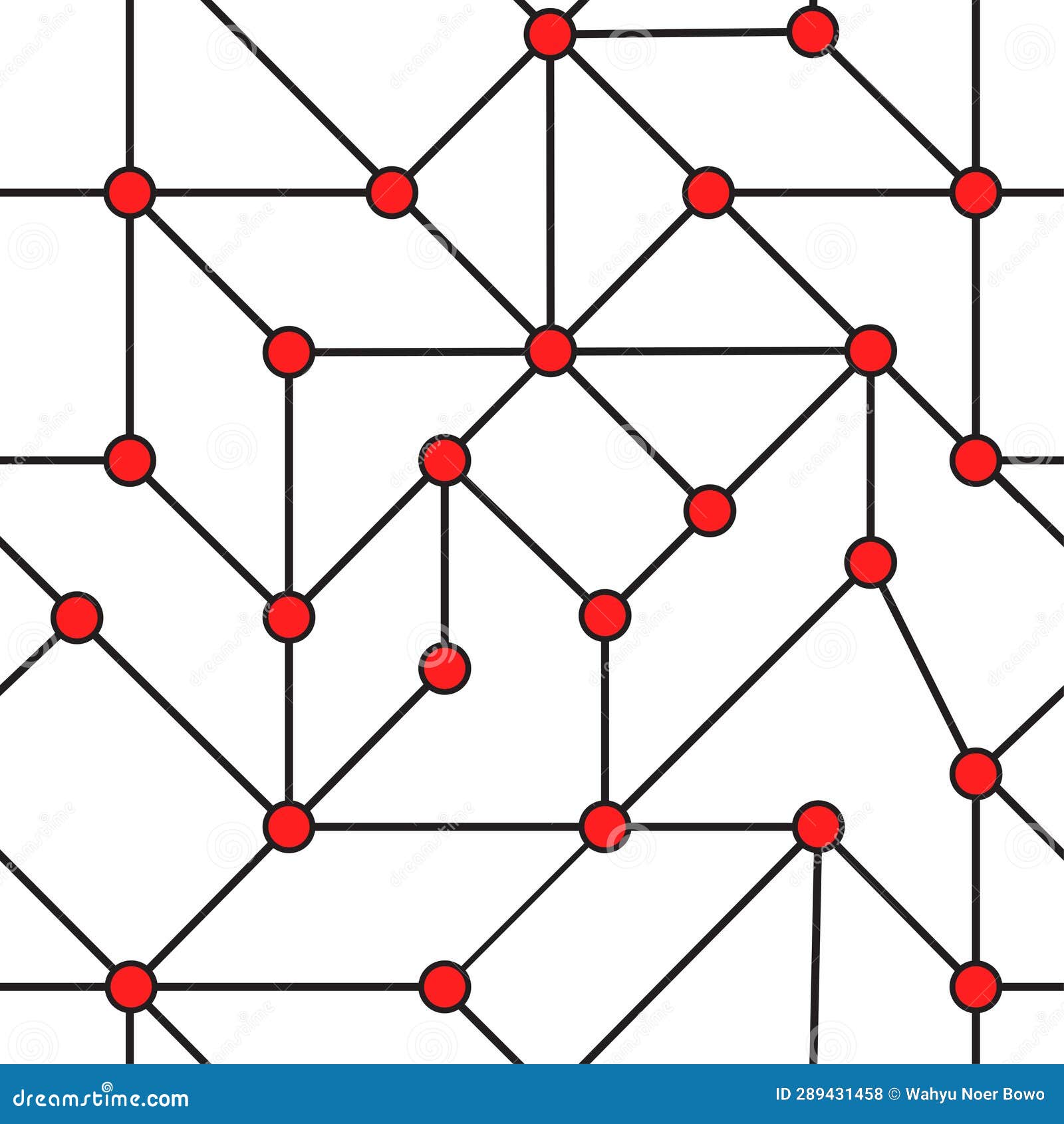Red Network Connection Points Pattern Stock Vector - Illustration of ...