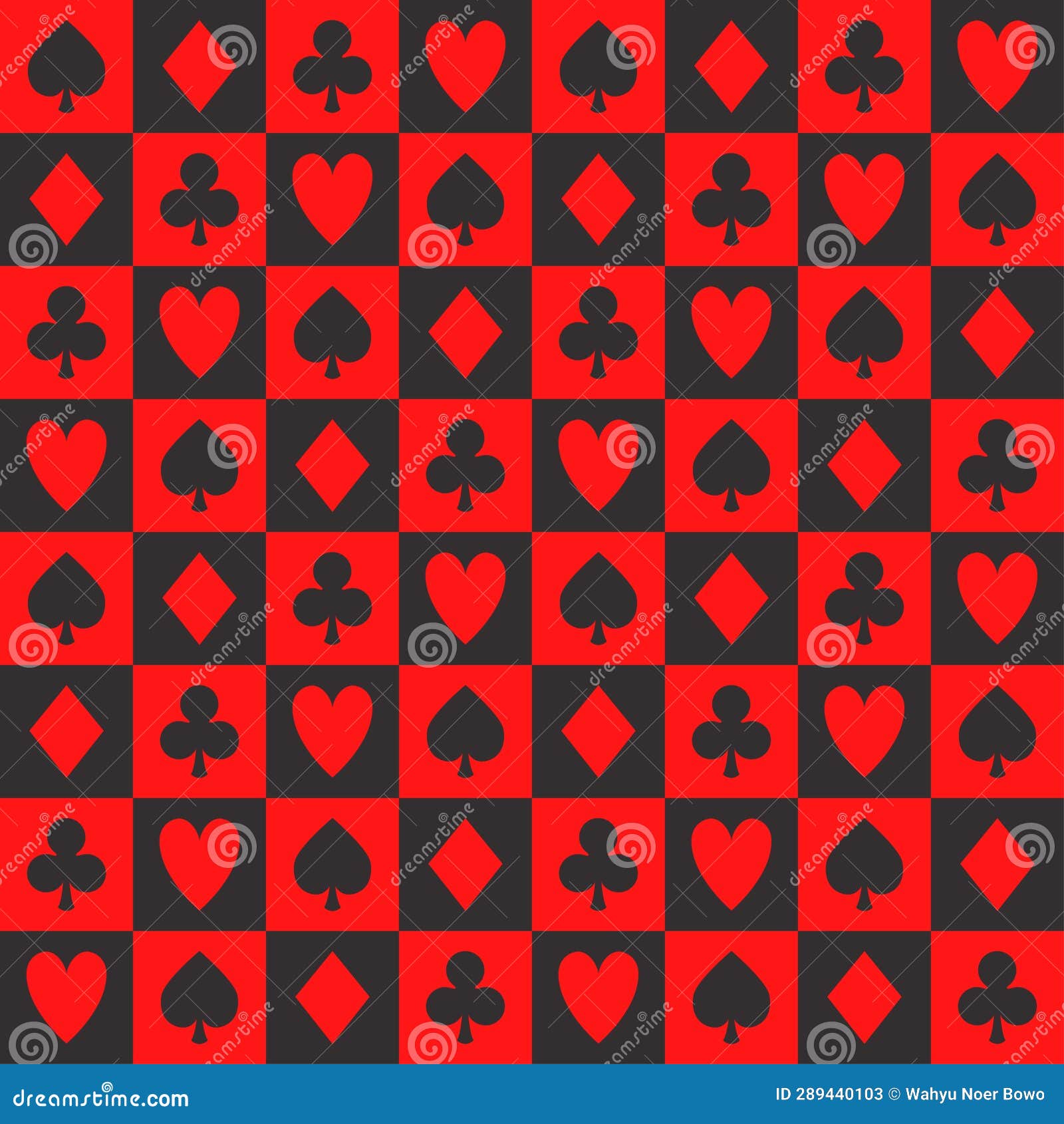 Poker Pattern, Seamless Vector Casino Background Stock Vector ...