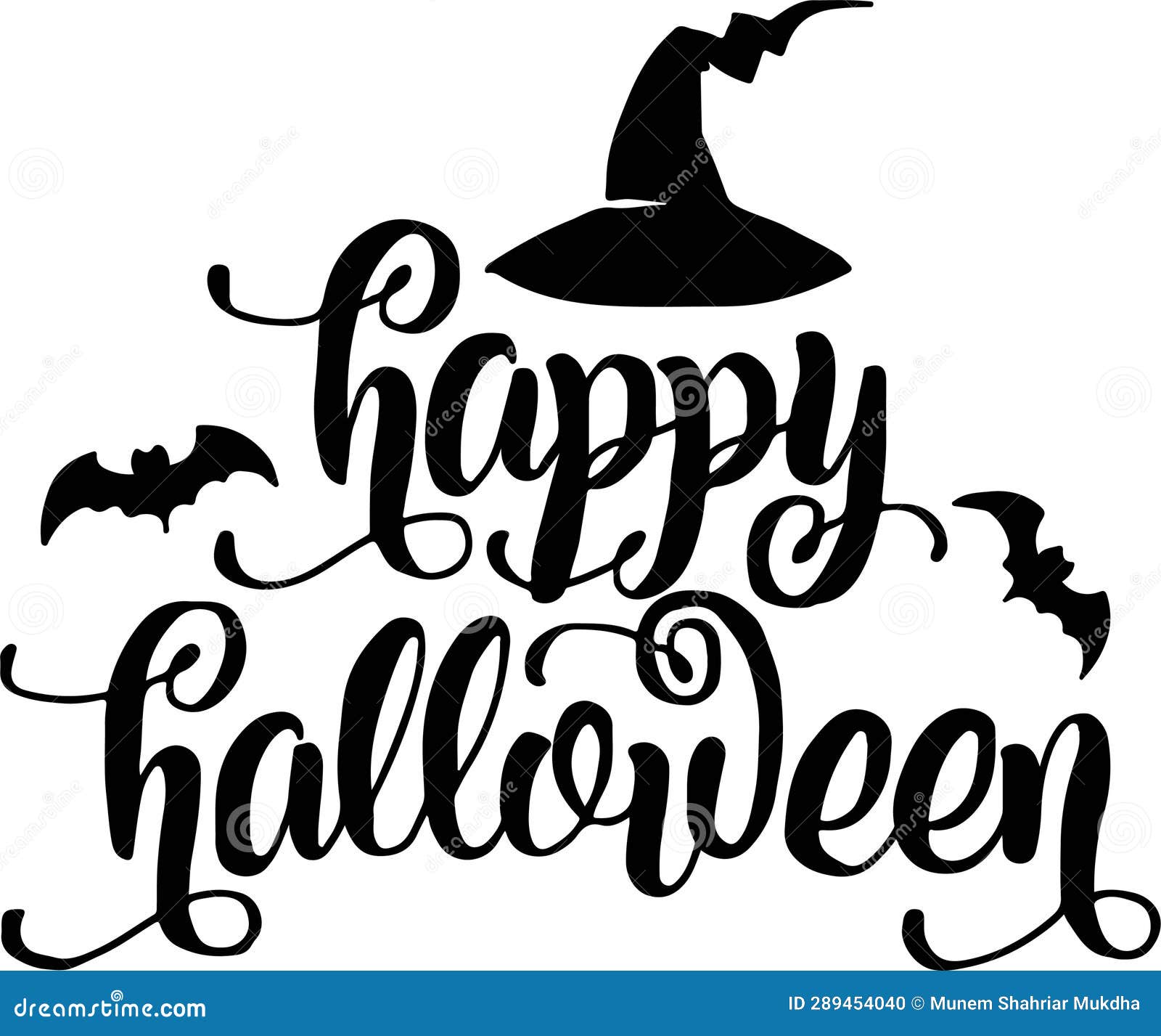 Halloween Typography Design Stock Illustration - Illustration of ...