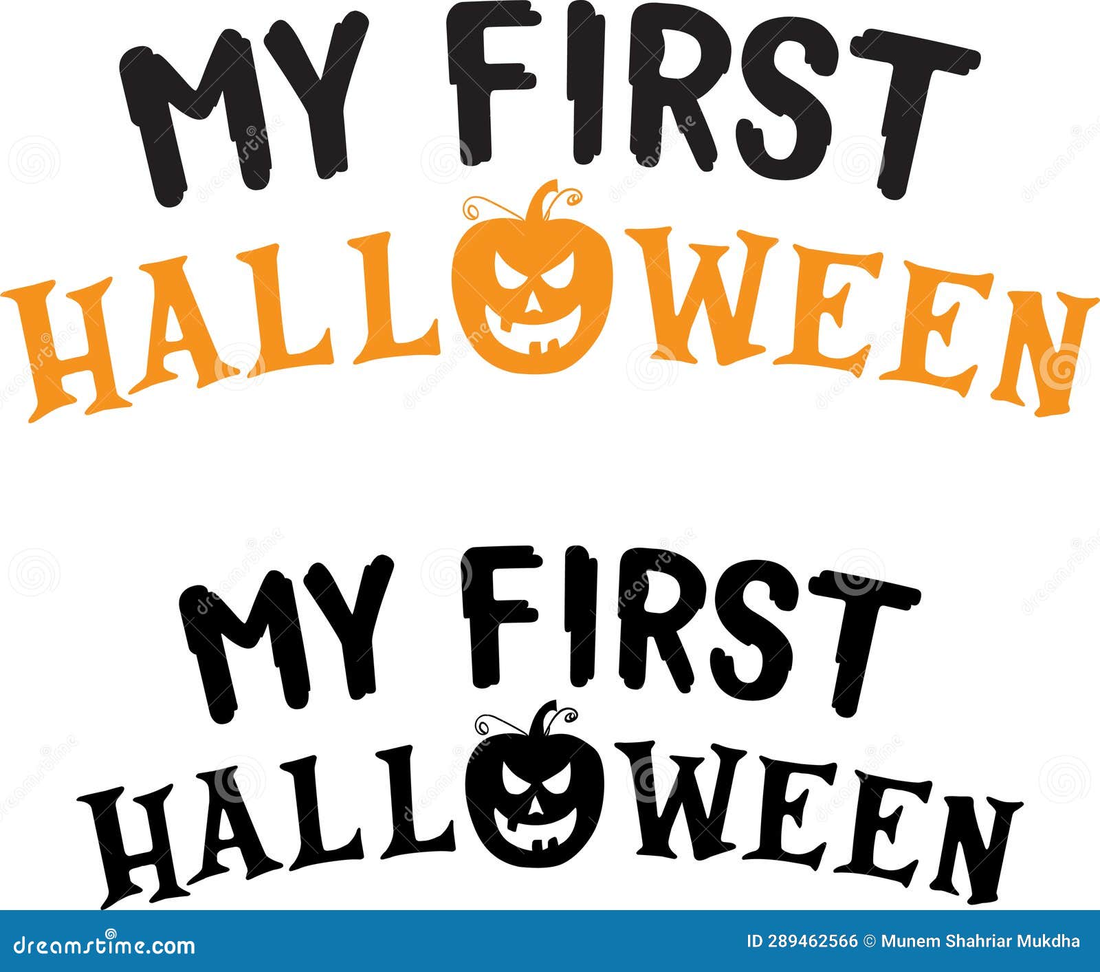 Halloween Typography Design Stock Illustration - Illustration of autumn ...