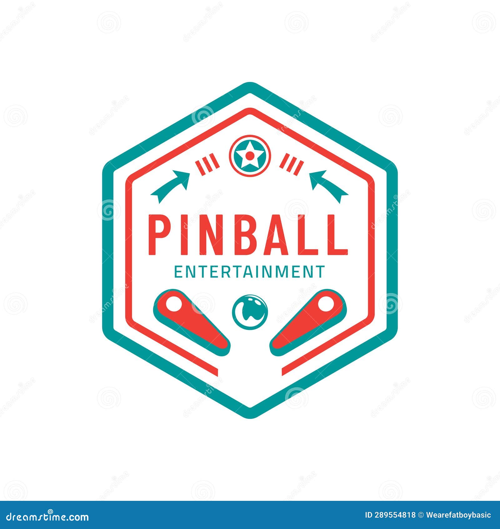 Pinball Vintage Retro Vector Badge Emblem Logo Stock Illustration ...