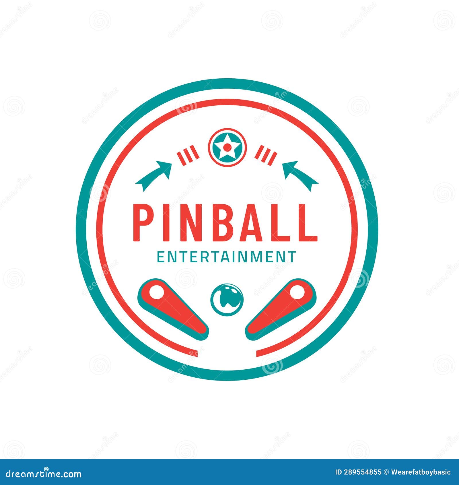 Pinball Vintage Retro Vector Badge Emblem Logo Stock Illustration ...