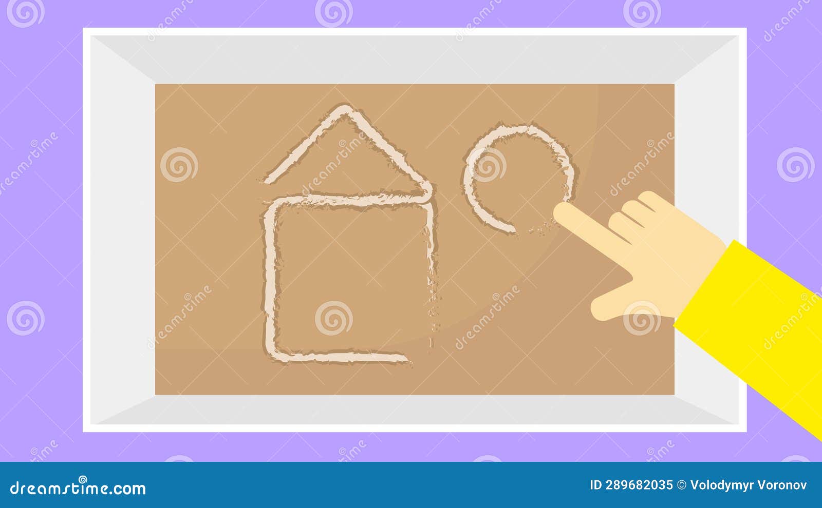 Hand Drawing House Icon on the Board. Vector Illustration Stock Vector ...