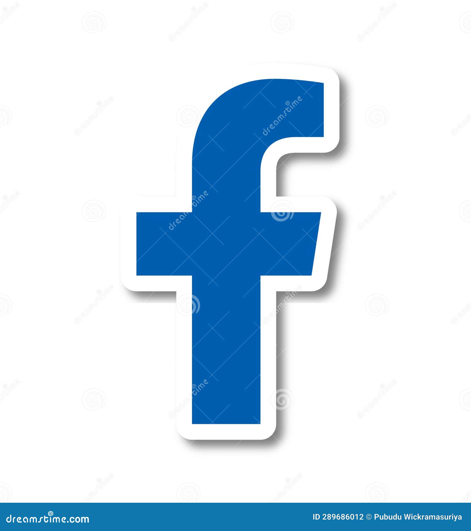 Facebook Social Media Original Logo Icon Sticker Die Line Logo Vector ...