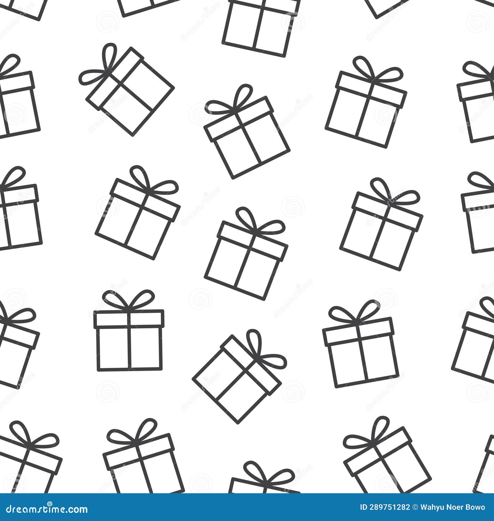 Repeating Pattern of Black Random Gift Icons on Transparent Background ...