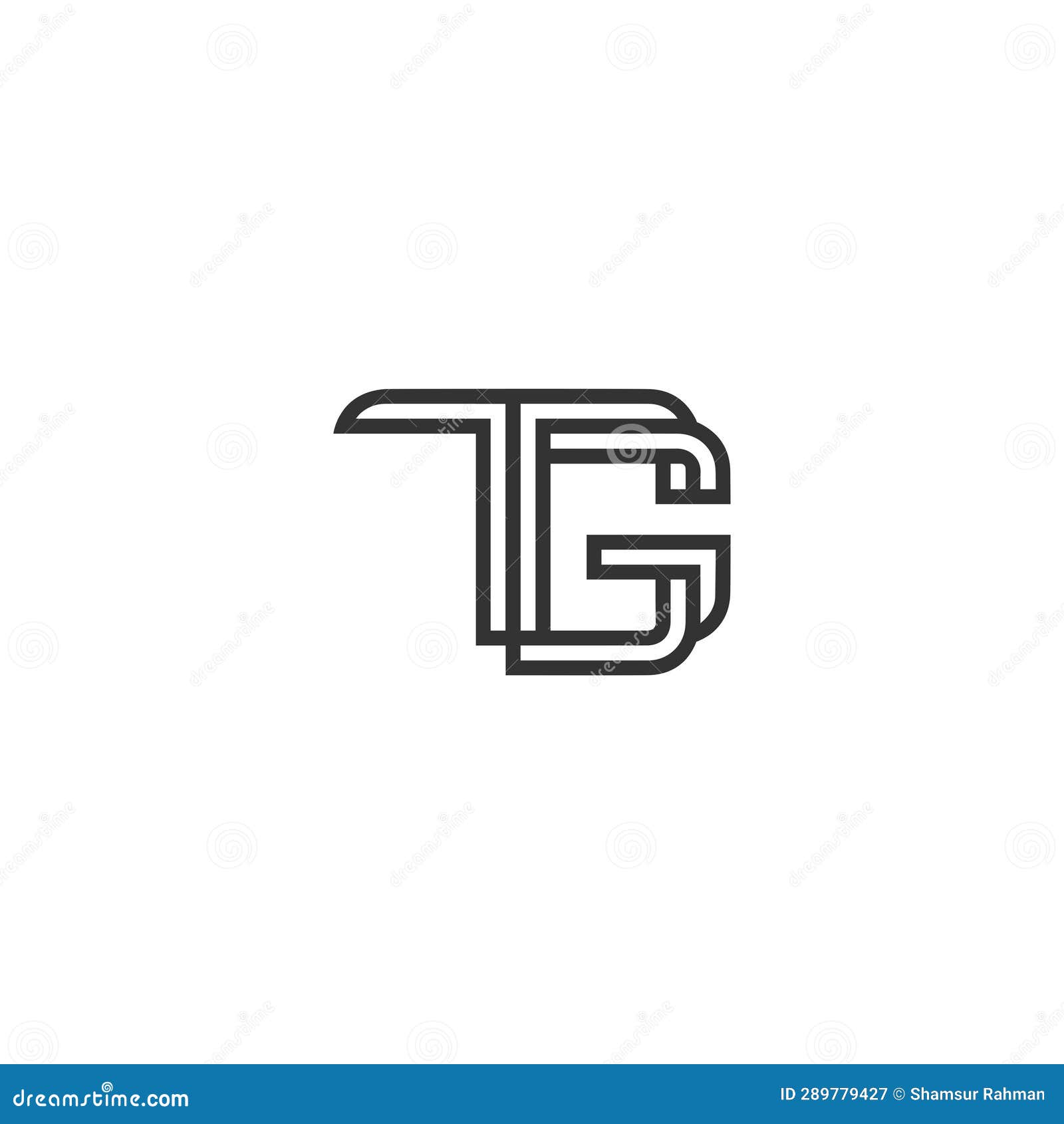Alphabet Initials Logo TG, GT, T and G Stock Vector - Illustration of ...