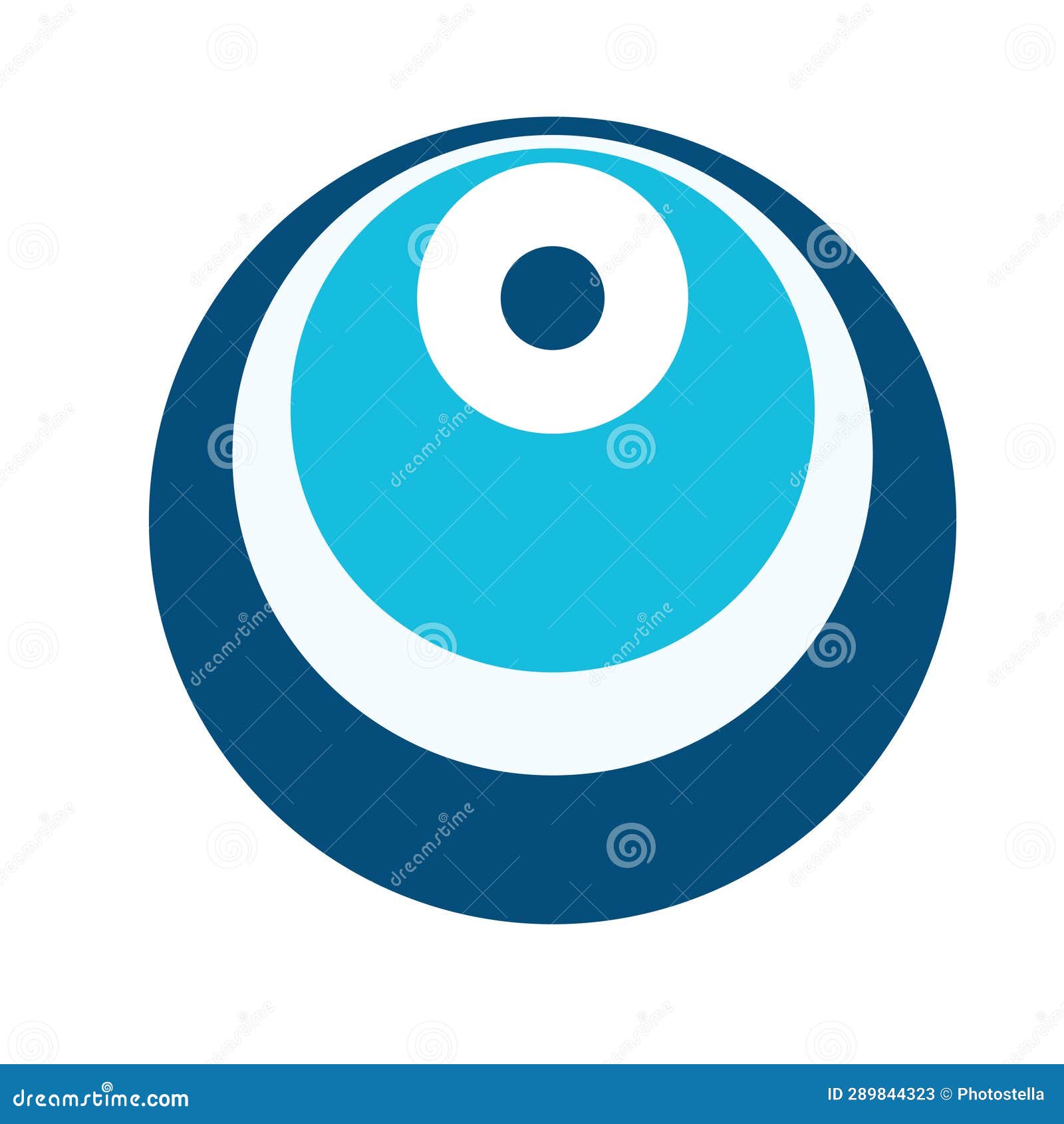Greek Evil Eye Vector in Blue and Turquoise Colors Stock Illustration ...