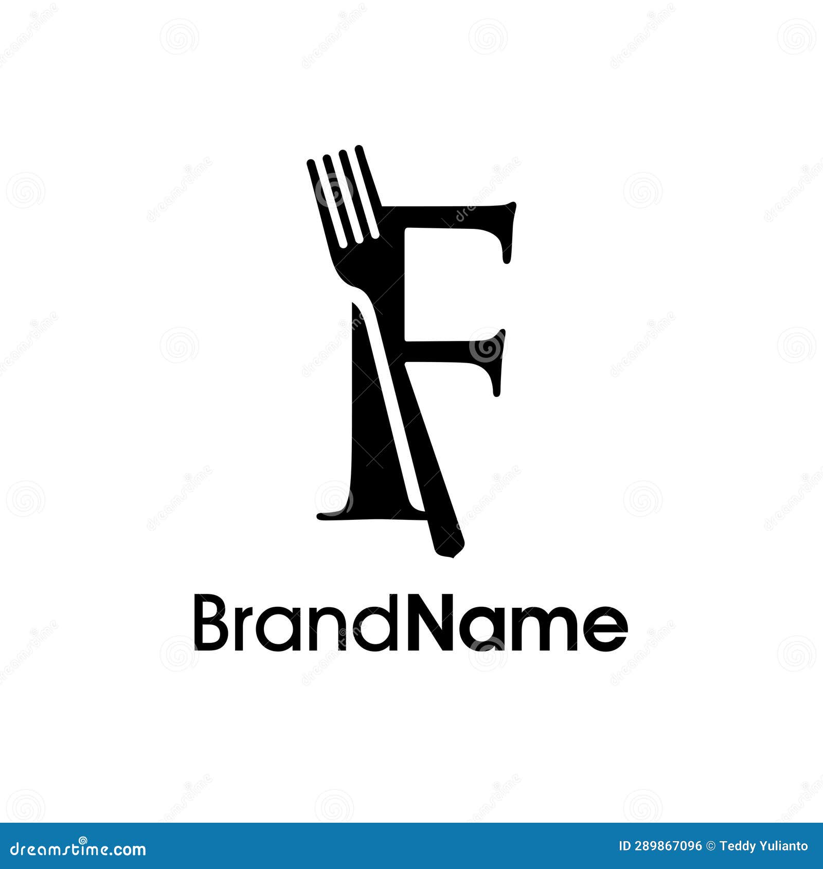 Elegant Initial F Fork Logo Stock Illustration - Illustration of brand ...