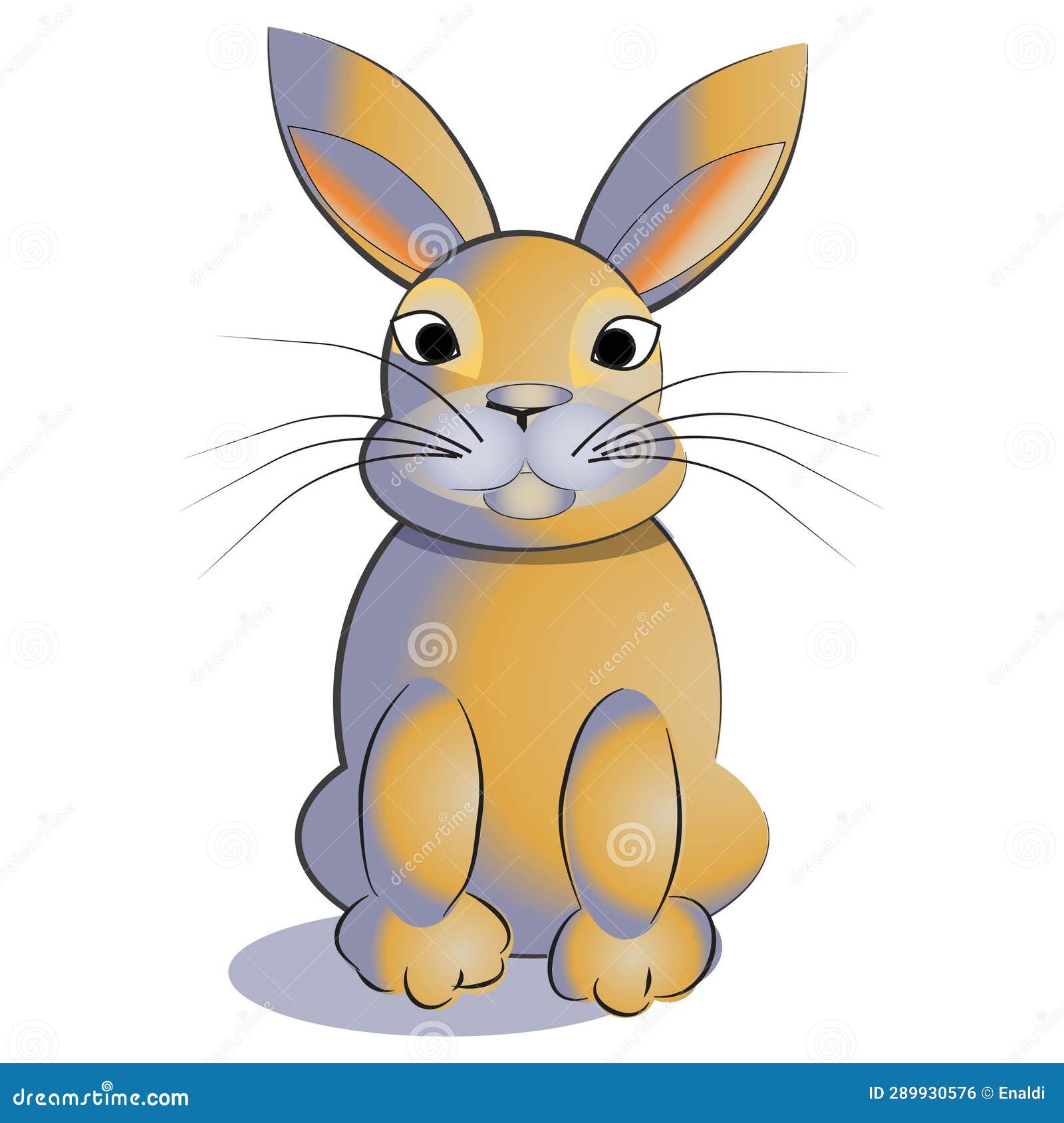 Rabbit Cartoon Character and Vector Illustration. Stock Vector ...