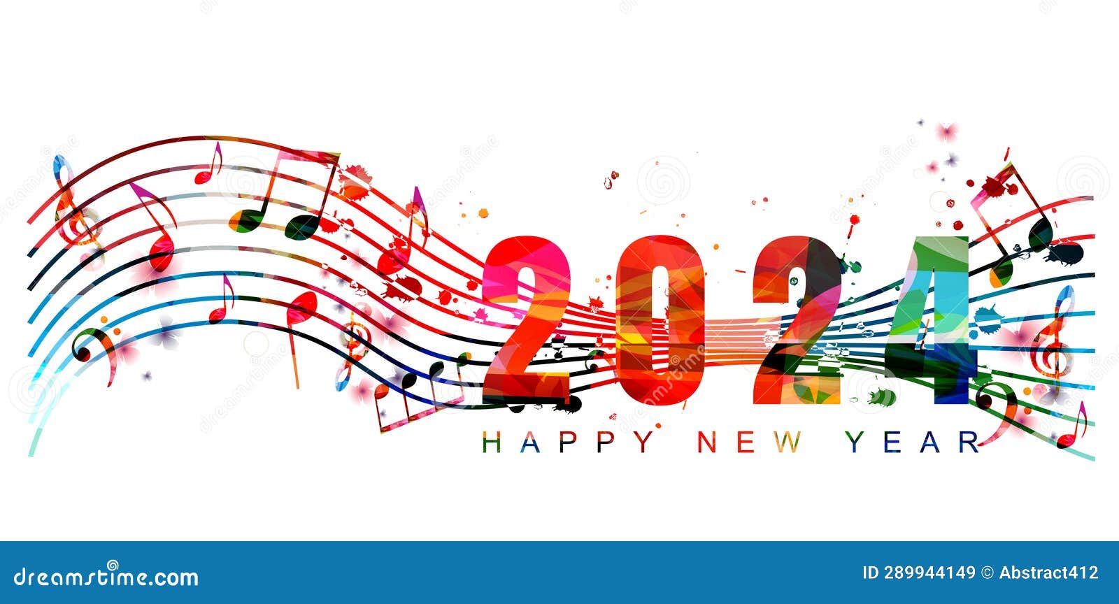 Happy New 2024 Year, Snowball Witn 2024 On The Wooden Table Royalty ...