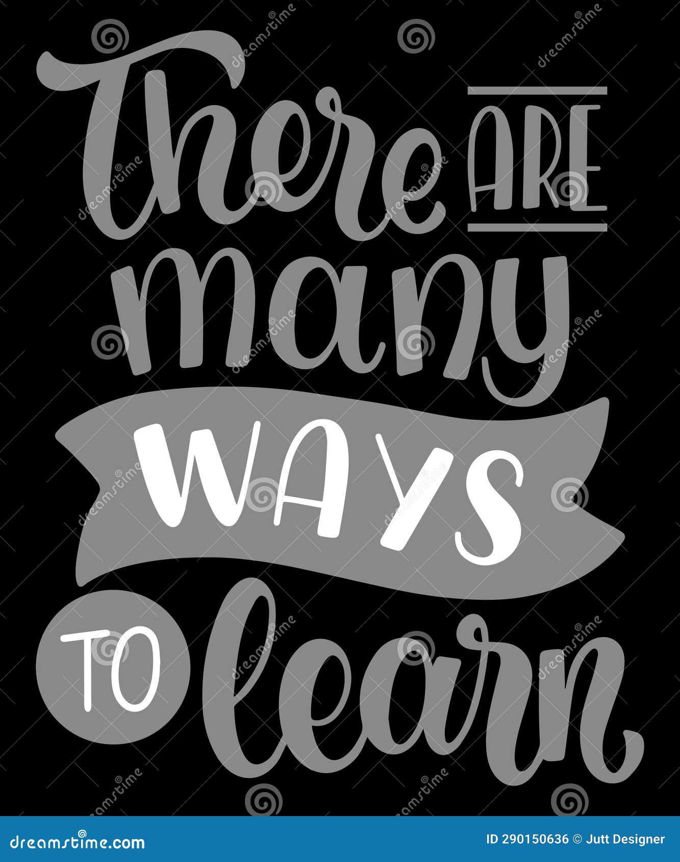 There are Many Ways To Learn Stock Vector - Illustration of print ...