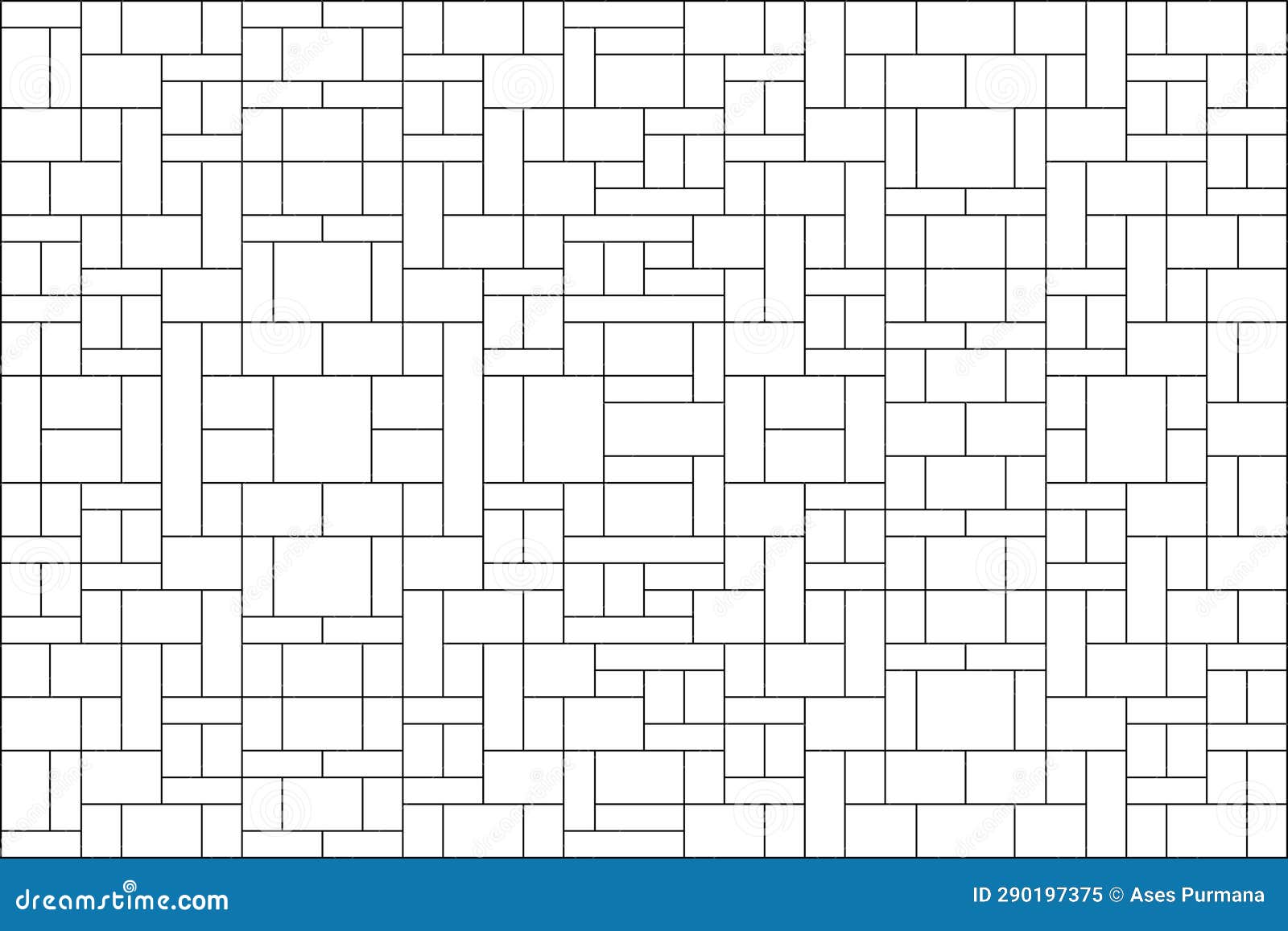 Small Mondrian Tile Lines of Pattern. Set 4 Stock Illustration ...