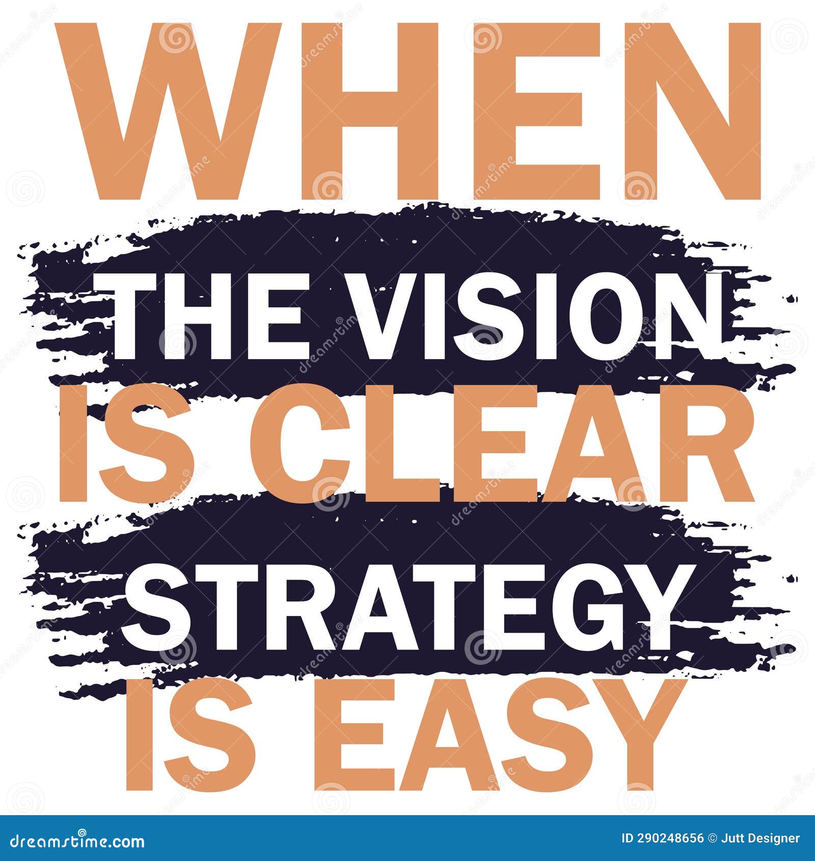 When the Vision is Clear Strategy is Easy Stock Illustration ...