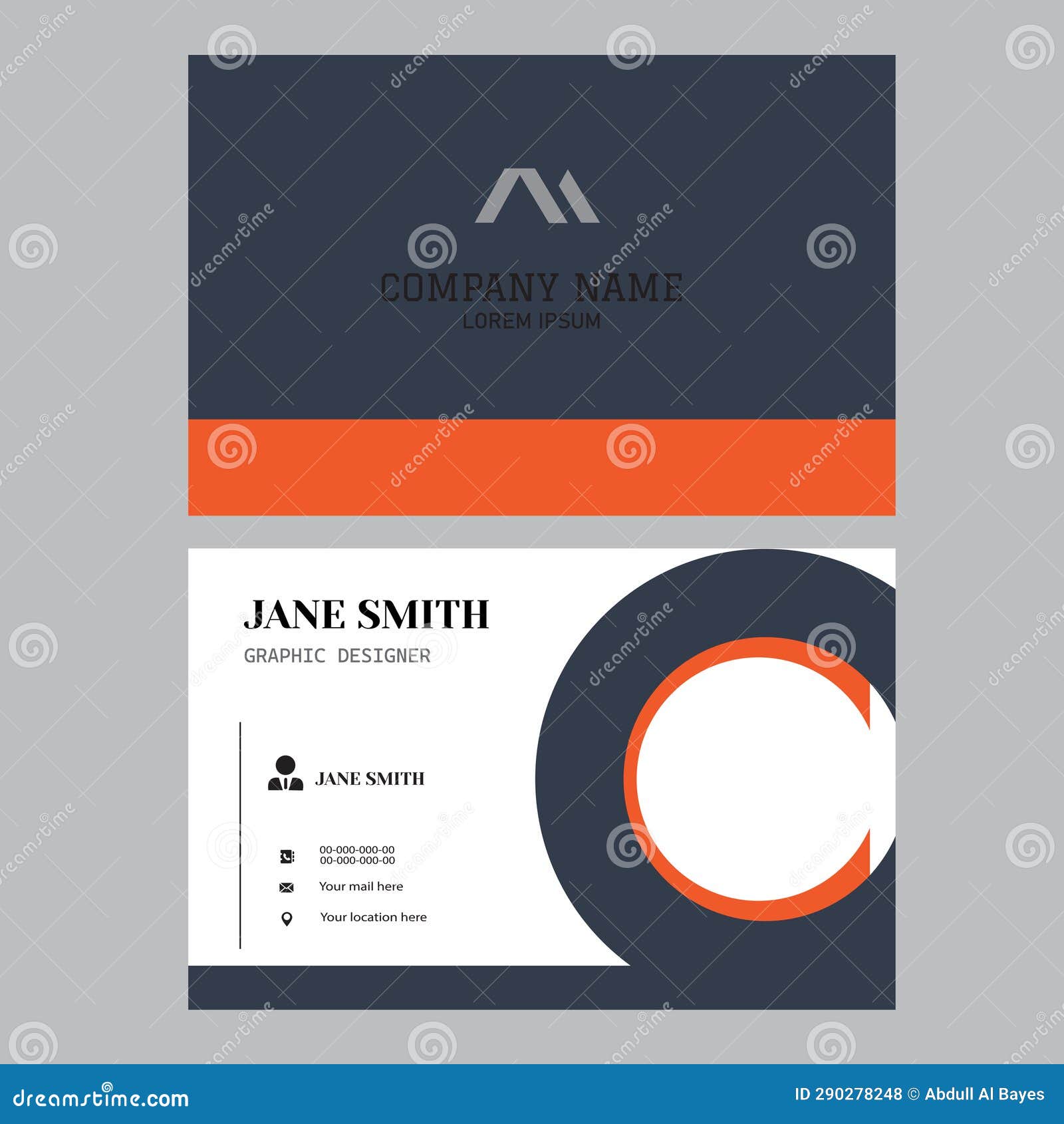 Creative Luxury Business Card and Simple Design for Your Company. Stock ...
