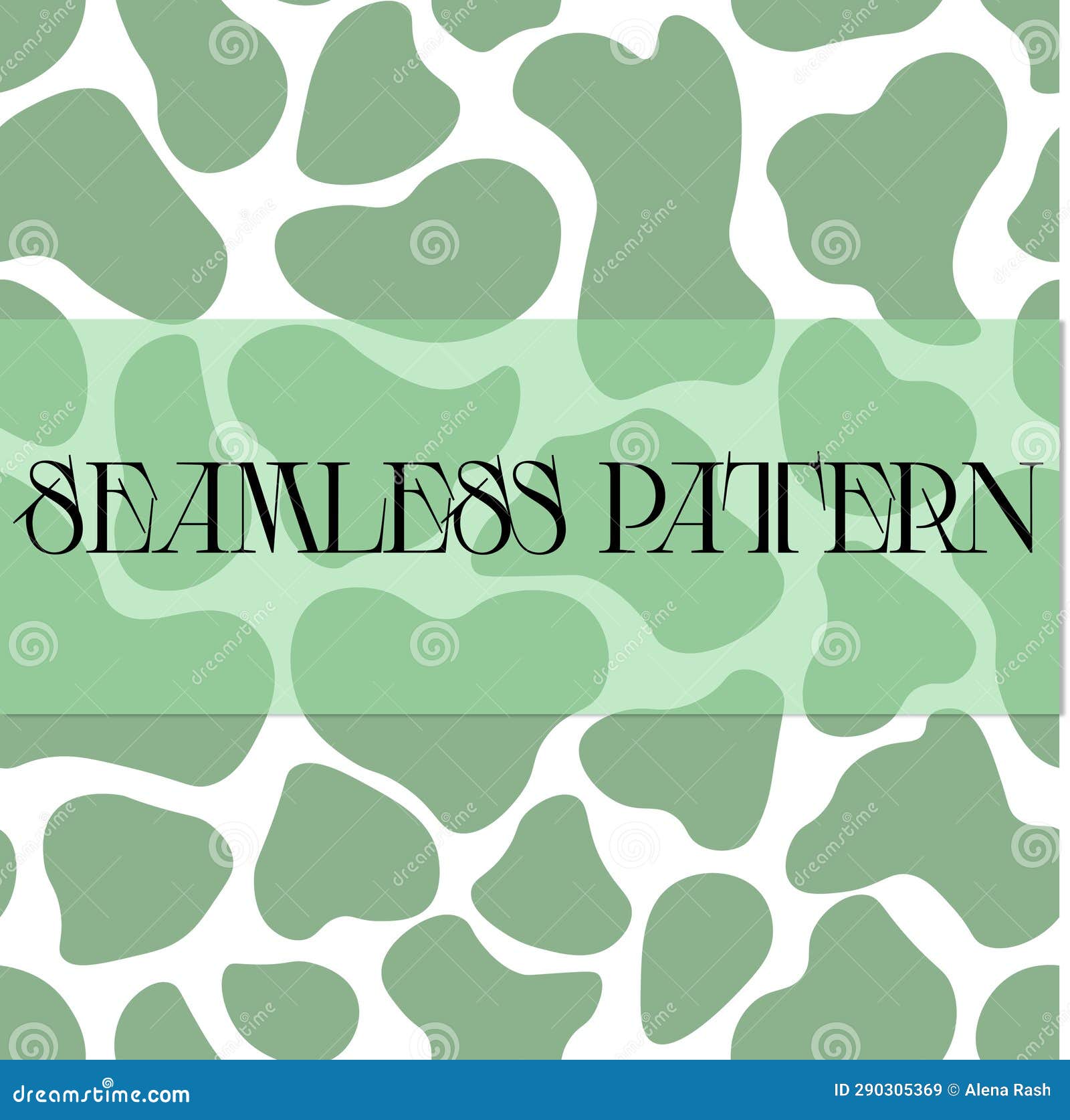 COW Seamless PATTERN Green Animalistic Animal Cows Pet Cottage Print ...