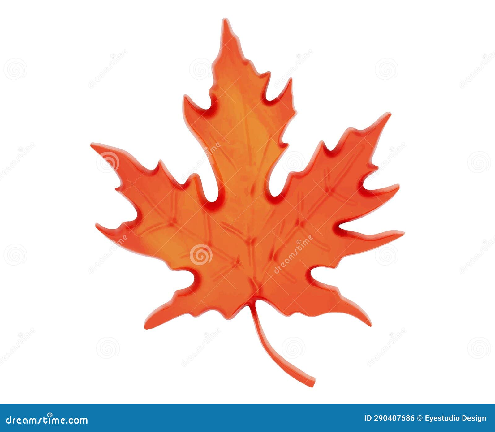 Autumn Leaves Vector 3d on White Background Stock Vector - Illustration ...