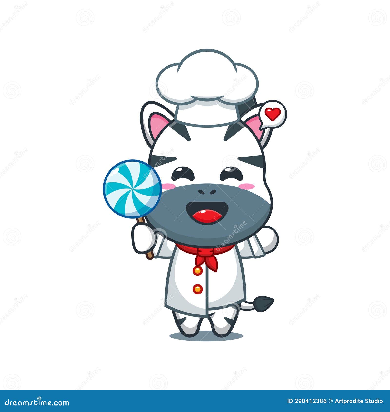 Chef Zebra Cartoon Vector With Menu Board. | CartoonDealer.com #290412414