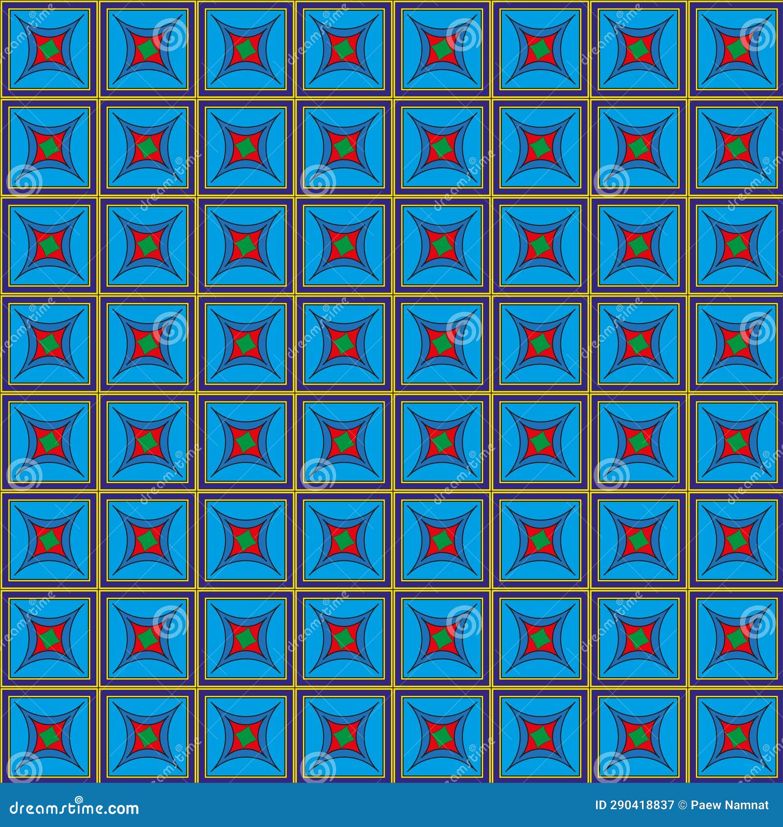 The Square Pattern is Laid Out in a Pattern of Eight Rows. Stock ...