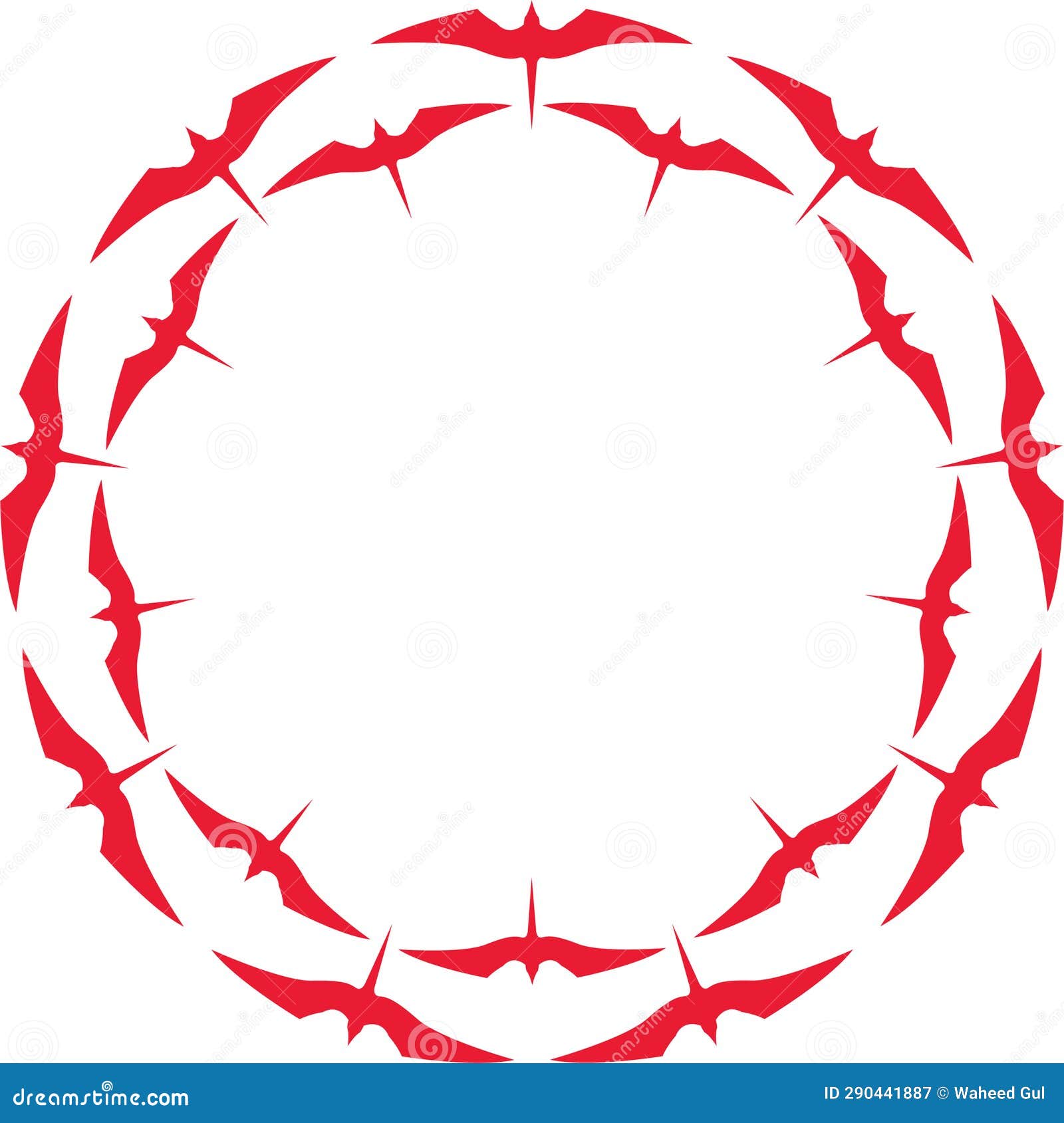 Iwa Bird Circle Frame Jpg Image with Svg Vector Cut File for Cricut and ...