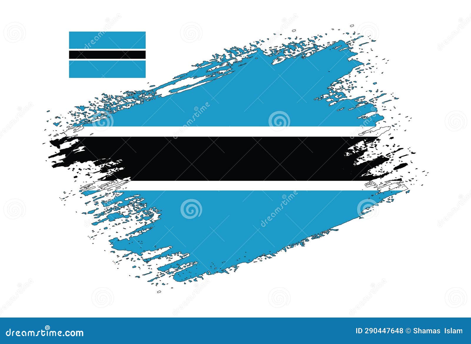 Brush Design Botswana Flag Vector Stock Illustration - Illustration of ...