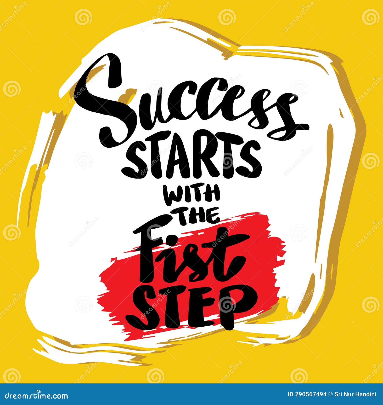 Success Starts with First Step. Stock Illustration - Illustration of ...