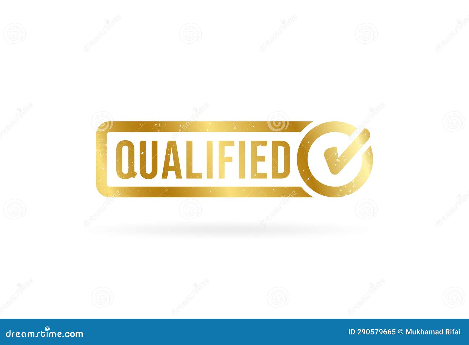 Stamp Qualified. with Tick Symbol. Vector Eps 10 Stock Vector ...
