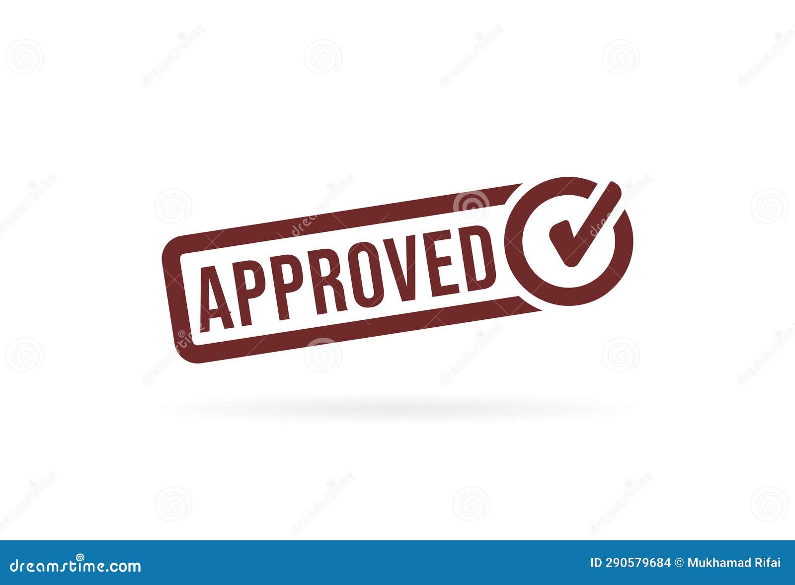 Stamp Approved. with Tick Symbol. Vector Eps 10 Stock Vector ...