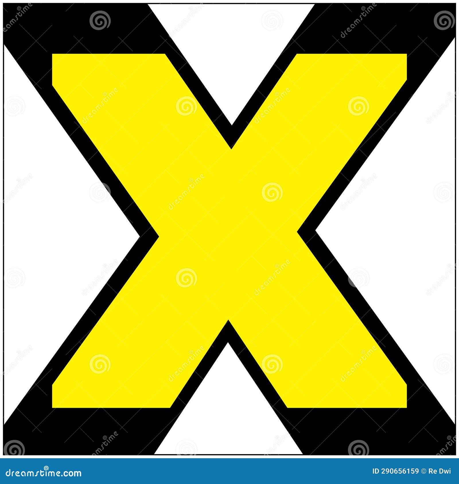 Vector X Background Illustration Design in Yellow Black Color. Stock ...