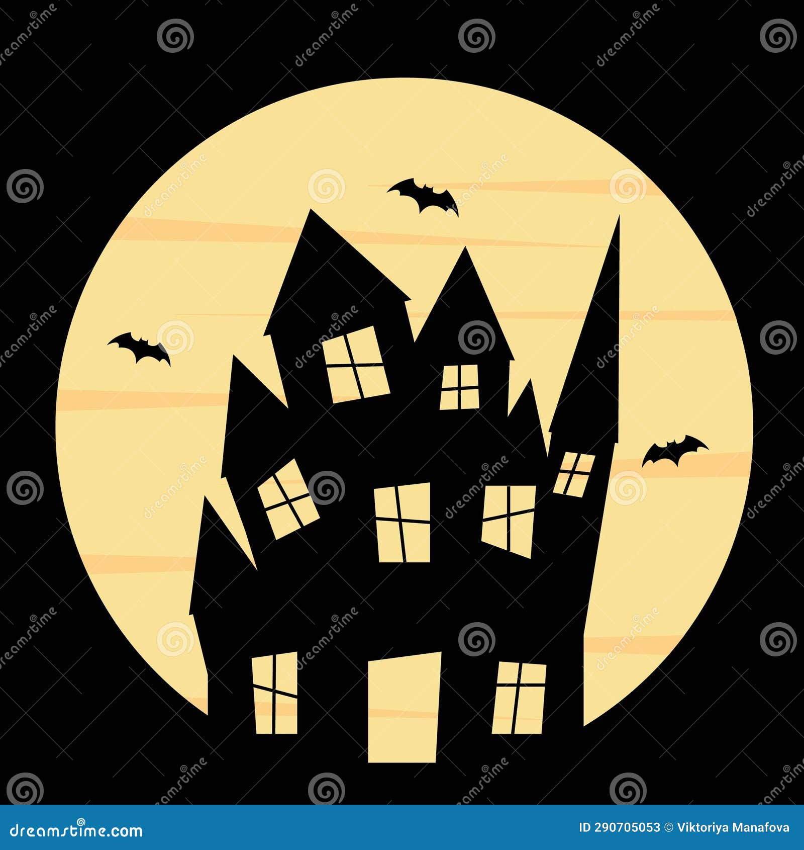 Evil castle stock vector. Illustration of depicting - 290705053