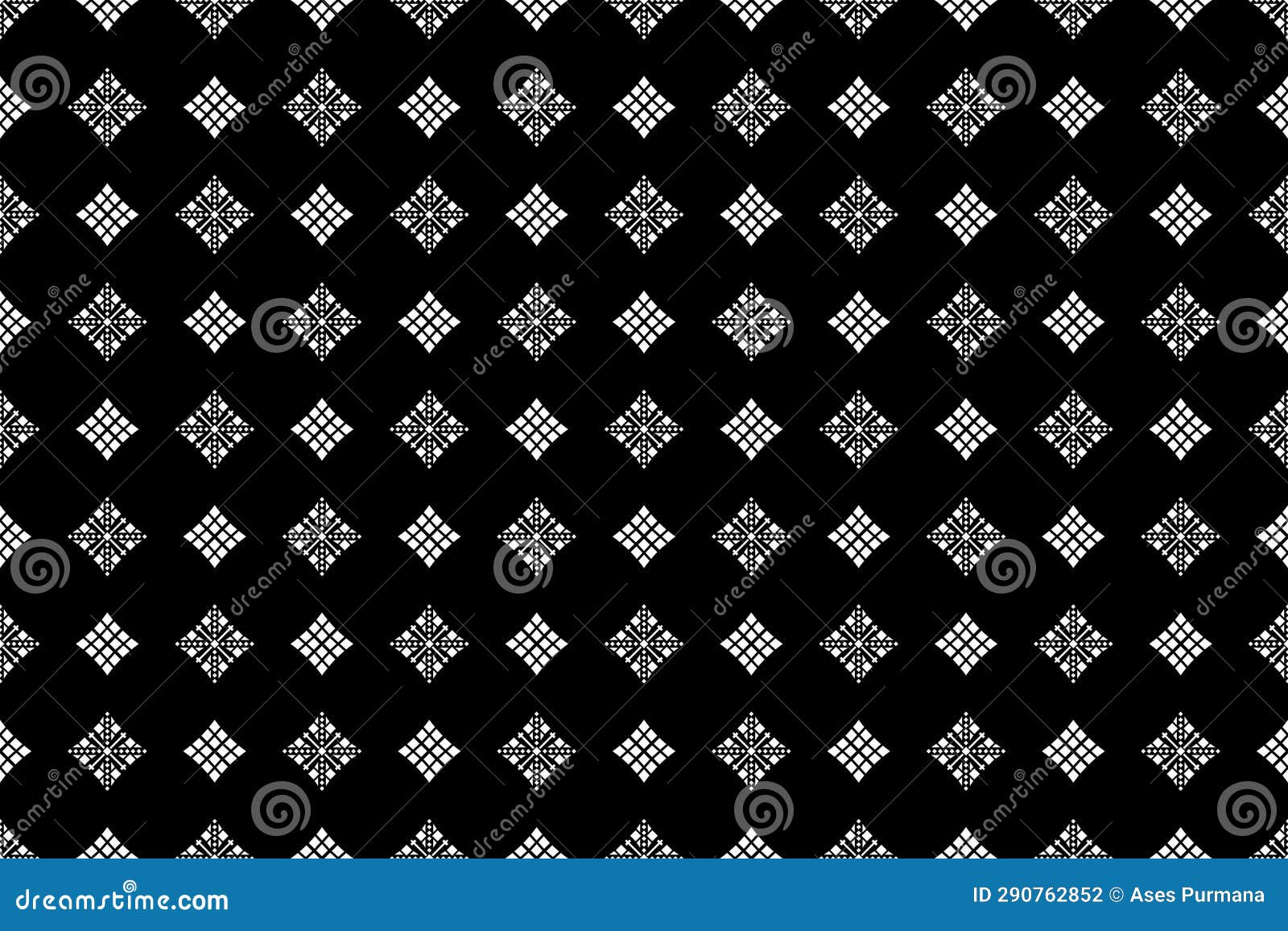 Seamless of Diamond Style of Tiles Pattern. Set 7 Stock Illustration ...