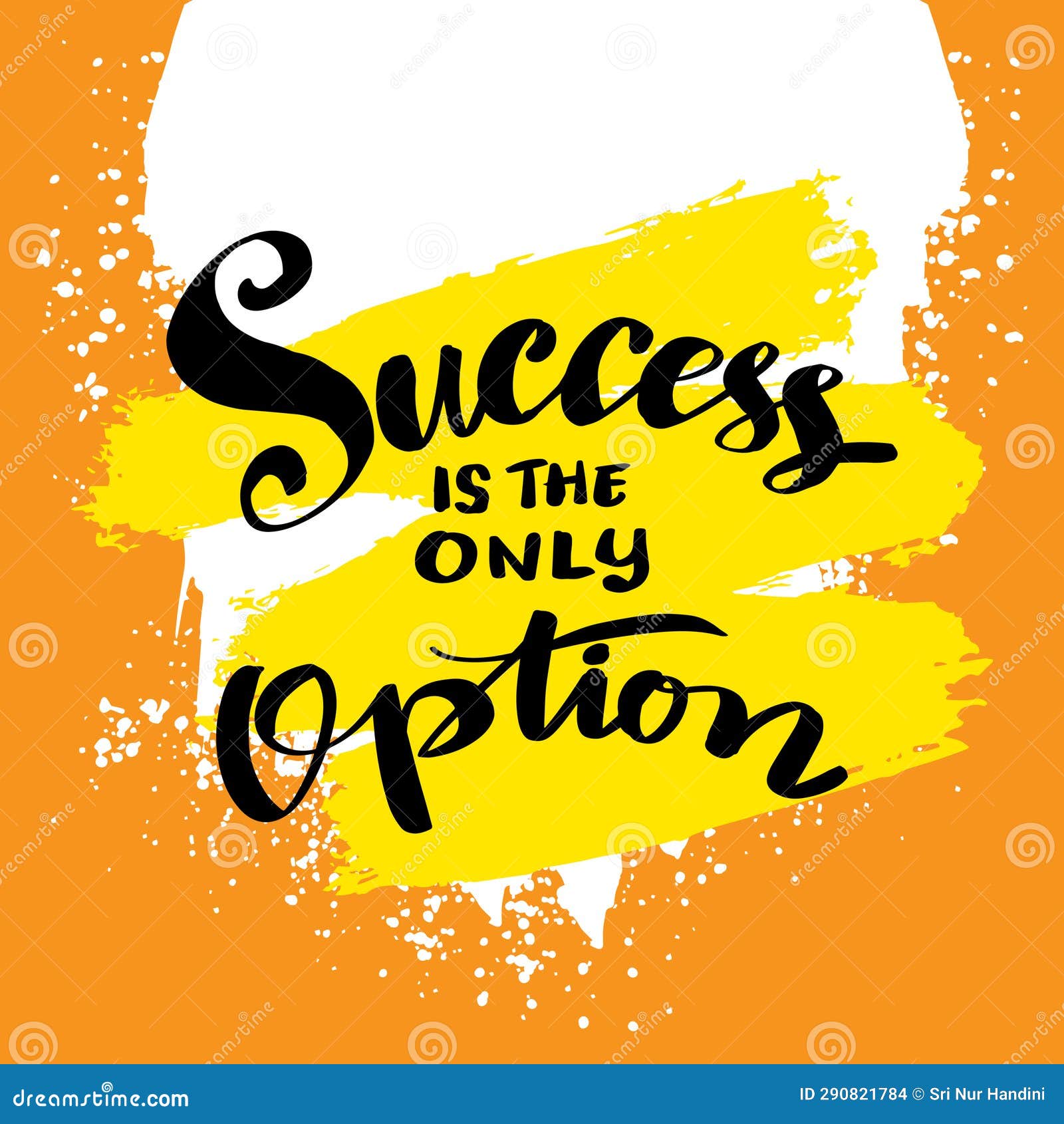 Success is only Option, Hand Lettering. Stock Illustration ...