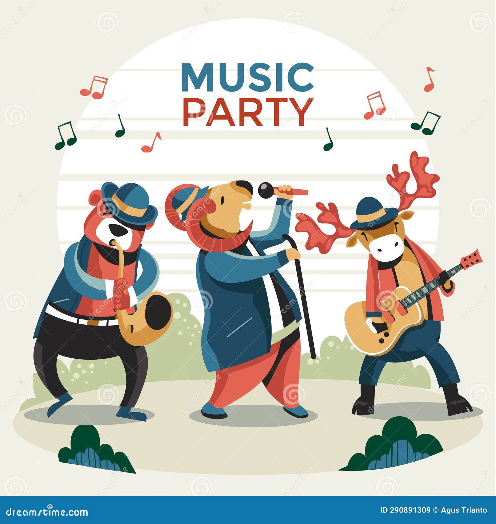 The Music Forest: Trees Made Of Different Musical Instruments Royalty ...