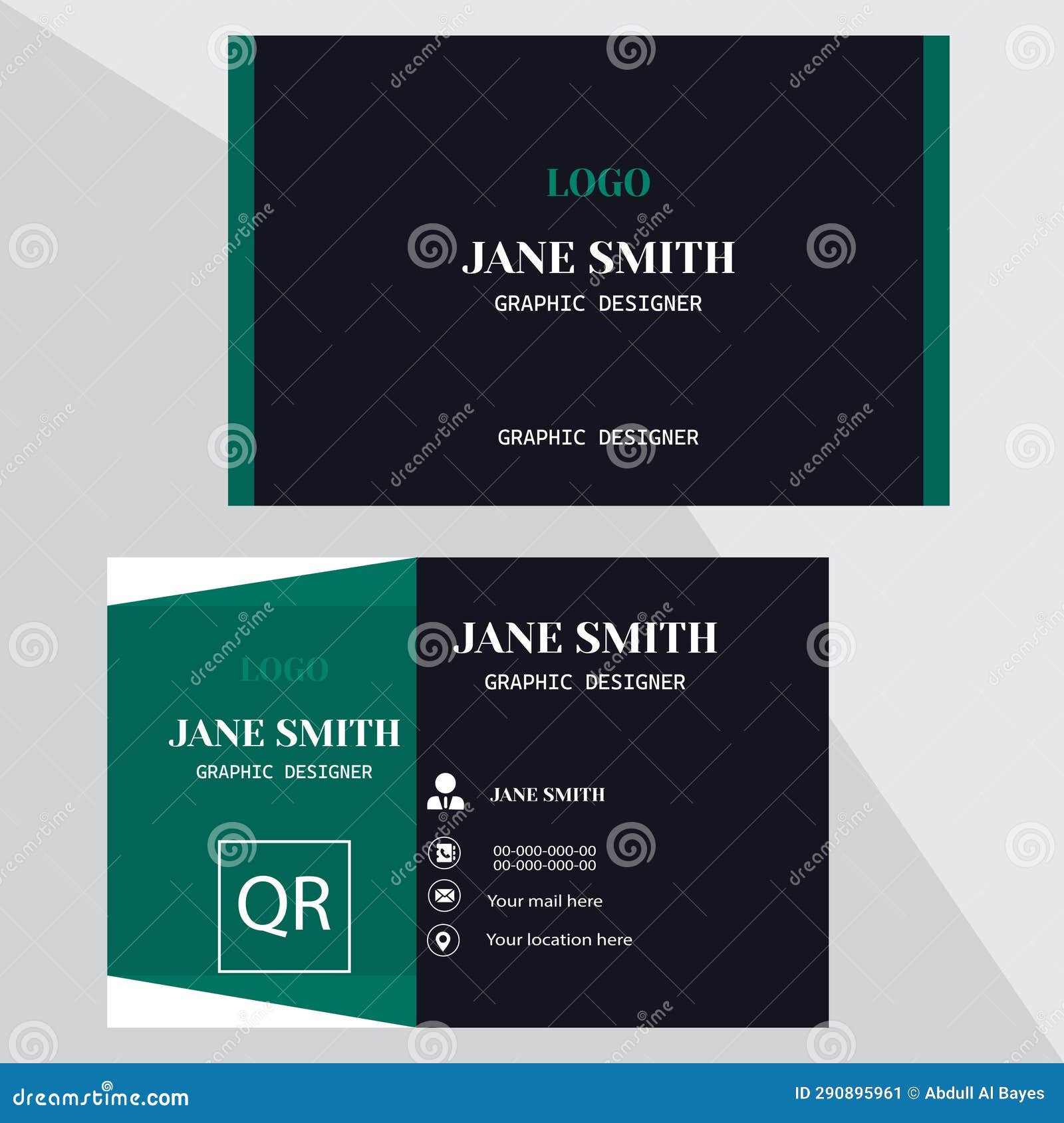 Adobe Illustrator Across Creative Business Card. Stock Vector ...