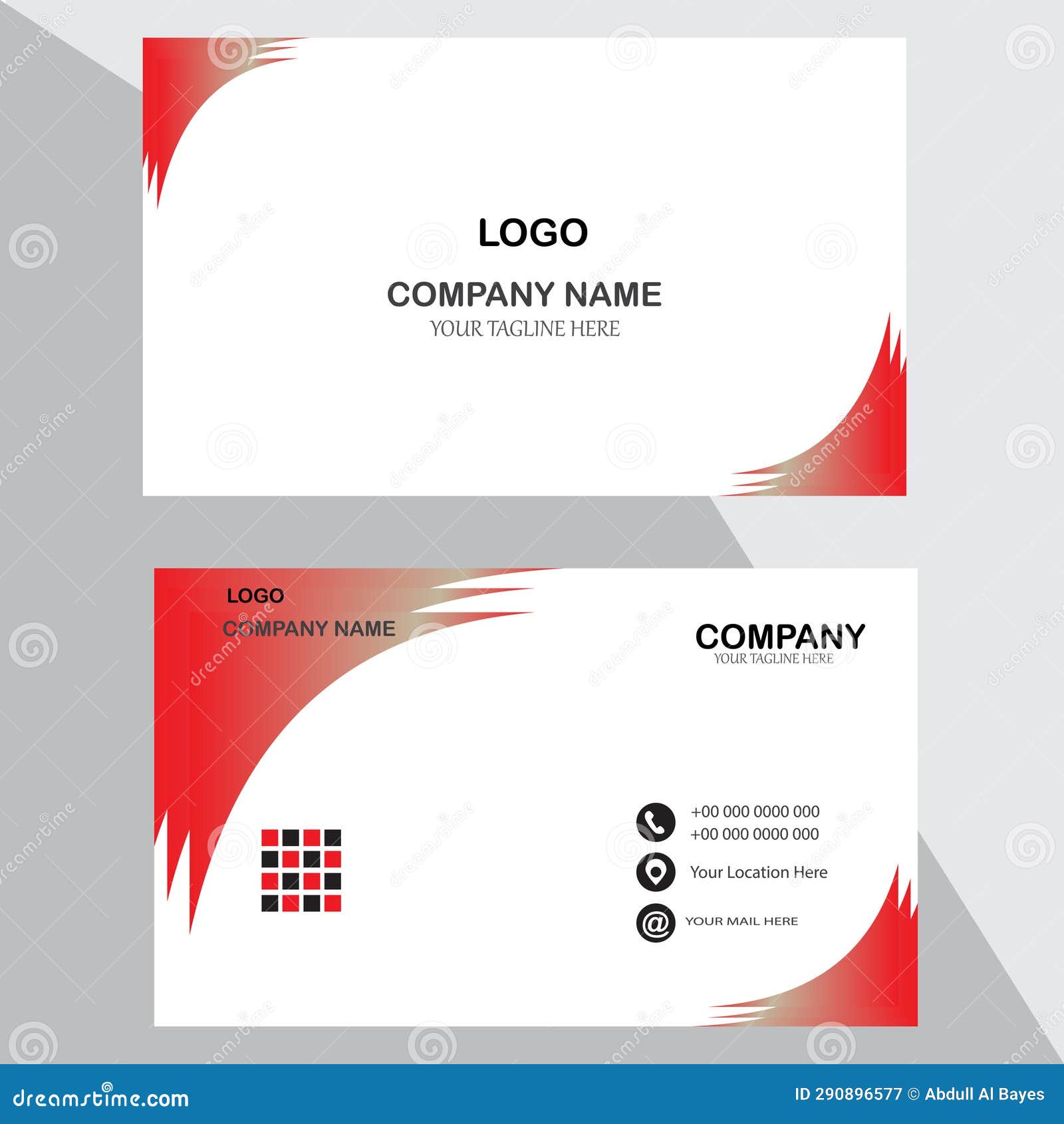 Adobe Illustrator Across Creative Business Card. Stock Vector ...