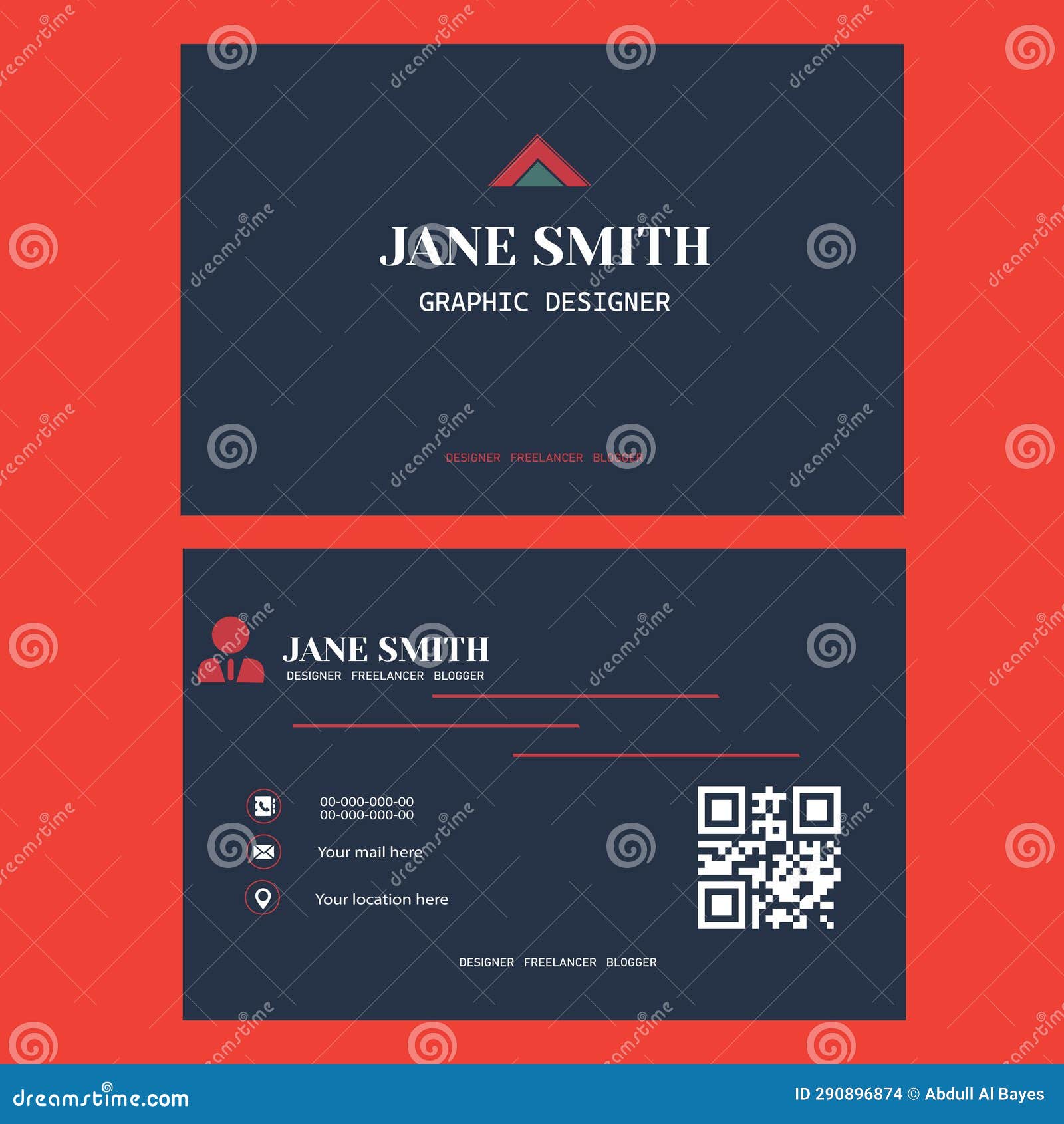 Adobe Illustrator Across Creative Business Card. Stock Vector ...