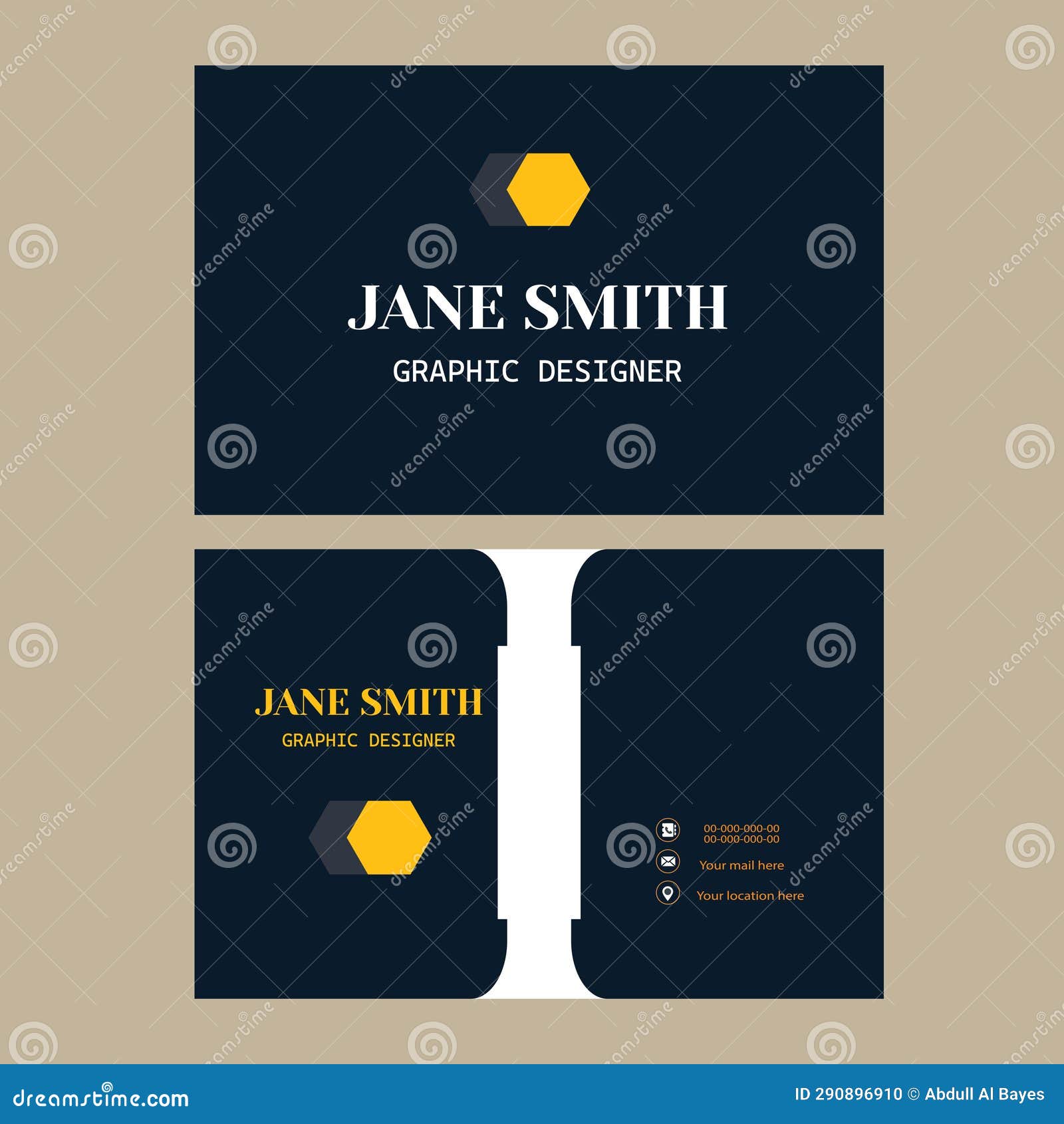 Adobe Illustrator Across Creative Business Card. Stock Vector ...